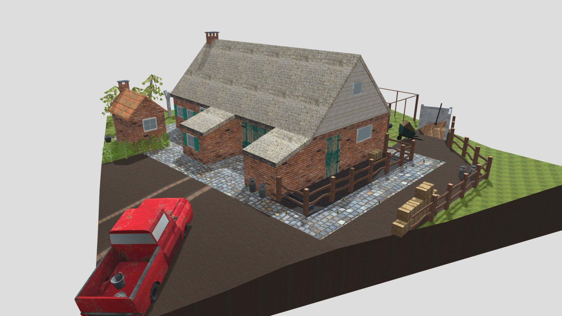 DAE Diorama retake - Small farm - 3D model by Viktor Vermeire ...