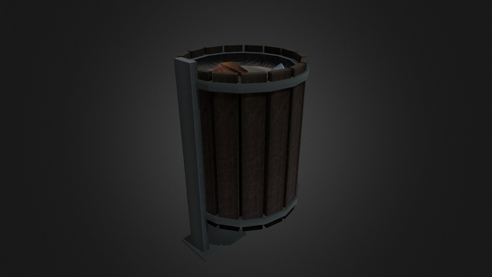Low Poly Bin - 3D model by nikitaTT [8c60e59] - Sketchfab