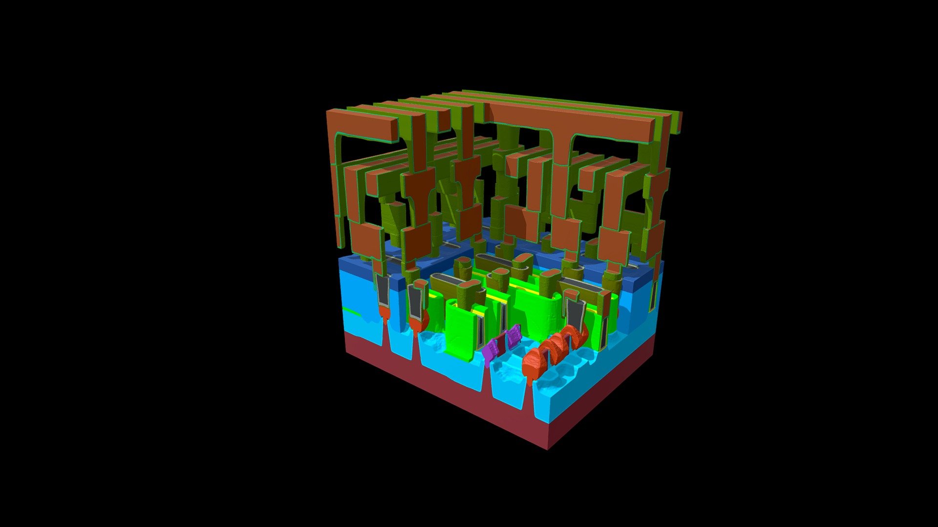 Chip Manufacturing Simulation - Coventor - 3D model by ARC-3D -- Peter ...