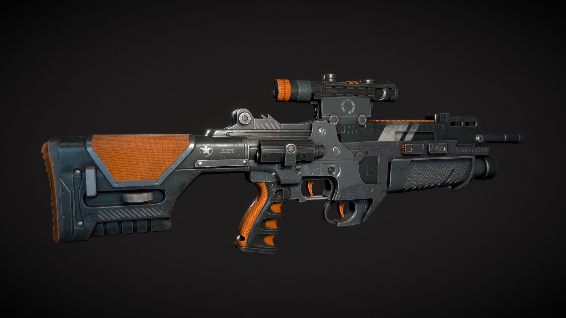 Assault Rifle PBR - Download Free 3D model by Mamba_Negra [8c6ed34 ...