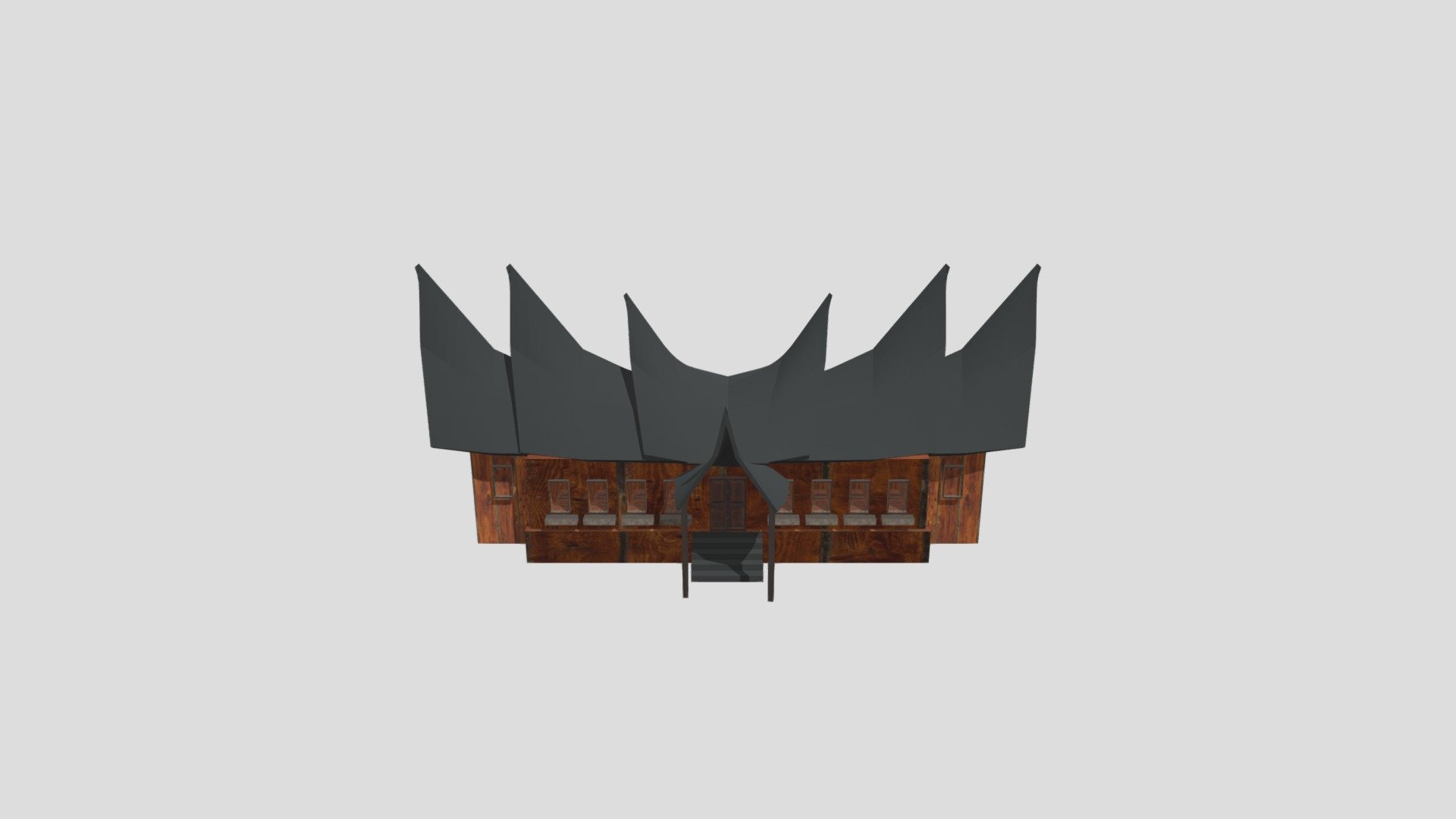 rumah gadang low poly - 3D model by havvxx [8c6f0dd] - Sketchfab