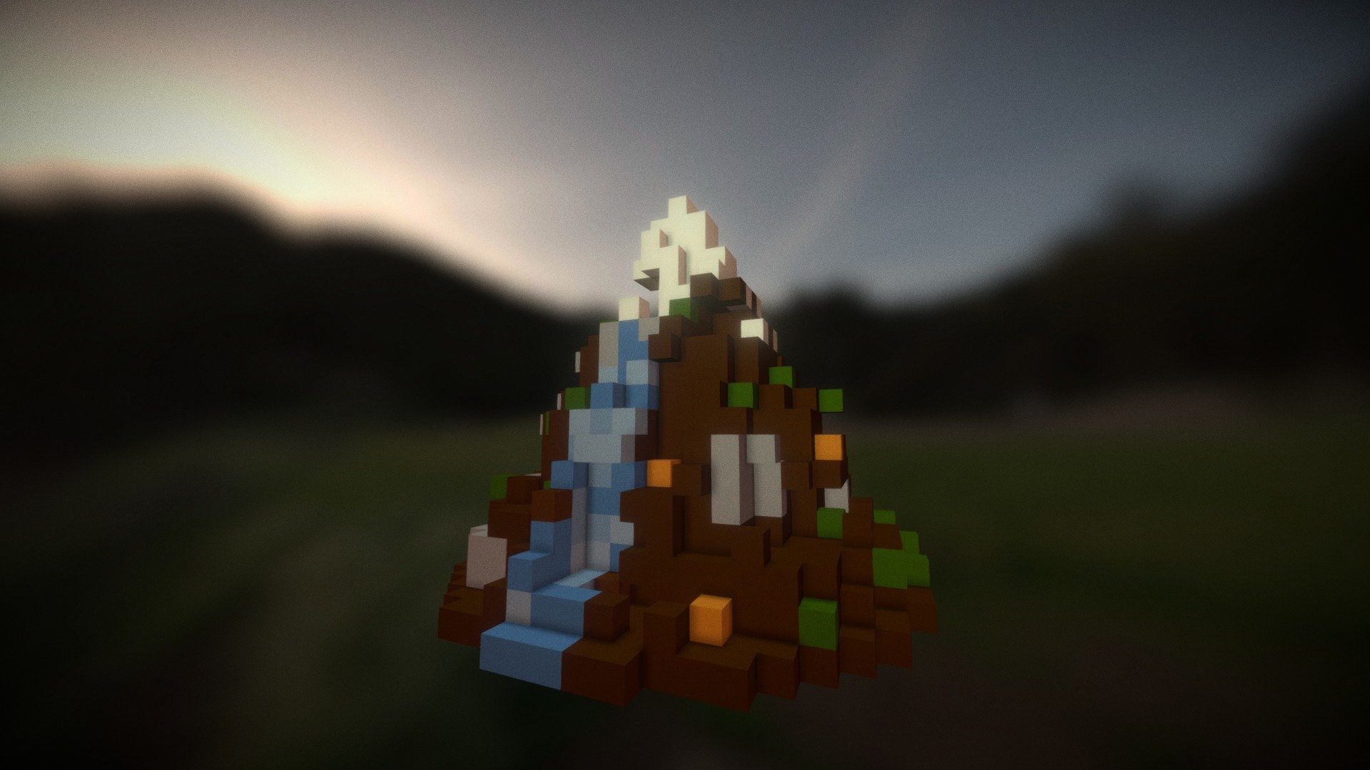 Voxel Mountain - 3D model by CaileanCongedo [8c70aaa] - Sketchfab