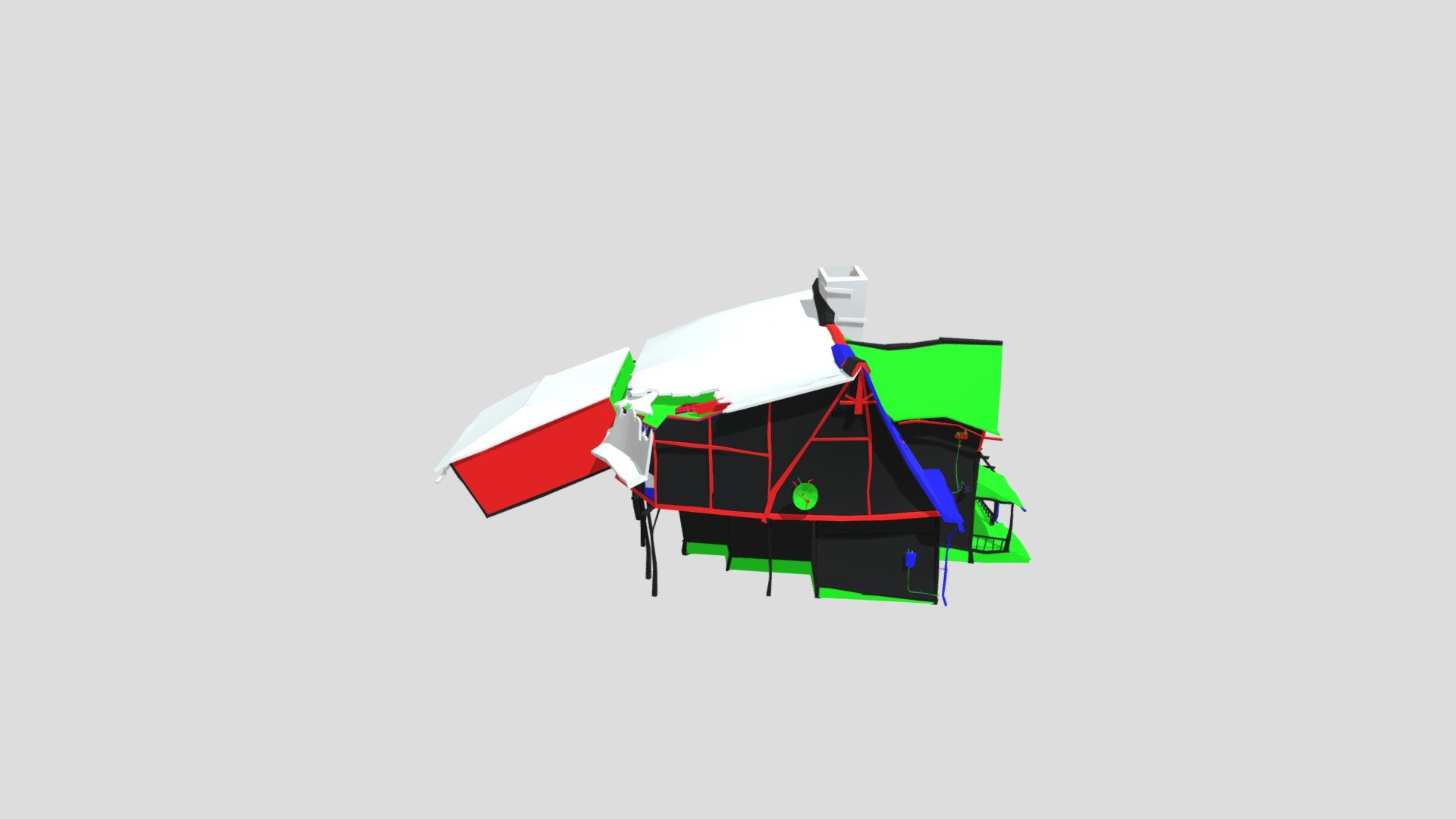 HN2 Alpha 1.5 House Materials Seperated - Download Free 3D model by ...