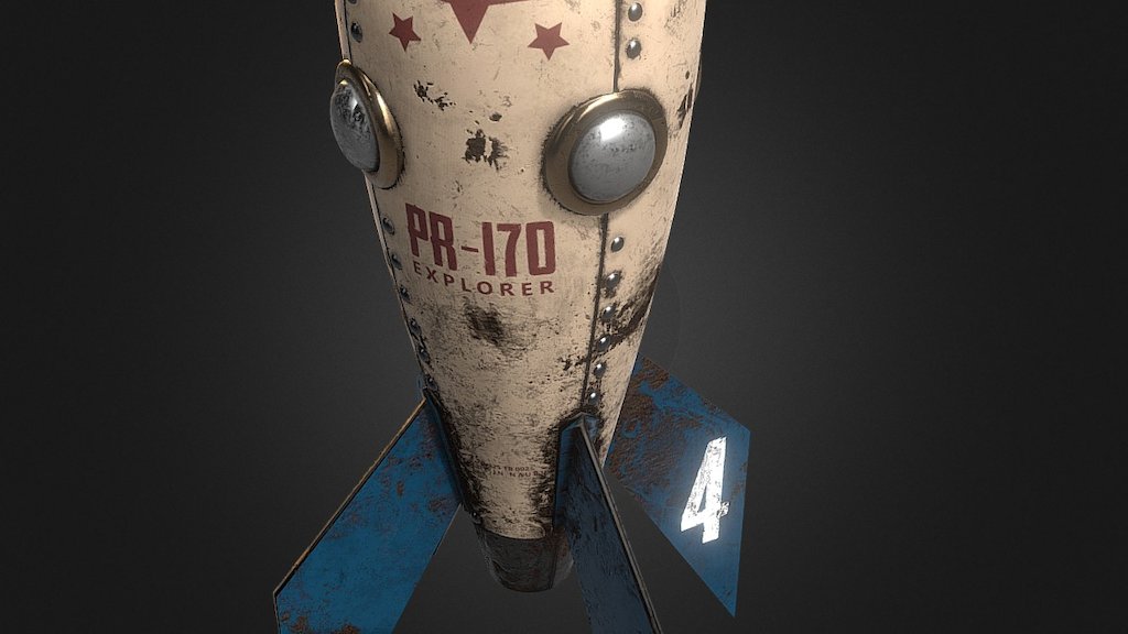 Retro Rocket / Prop from 50's - 3D model by Mateusz_Makowski [8c7aa9f ...