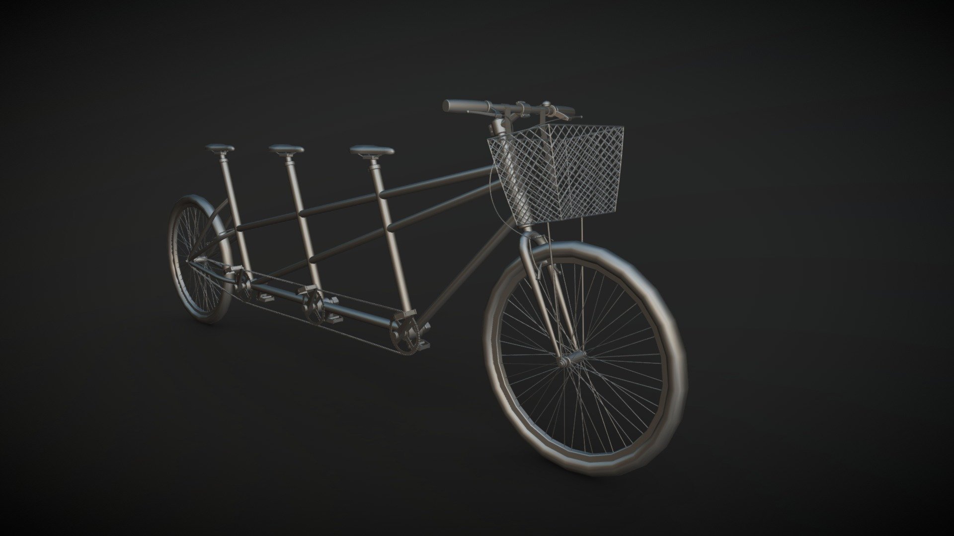 Bicycle (3-seater) - Download Free 3D model by XLPHV [8c7adb9] - Sketchfab