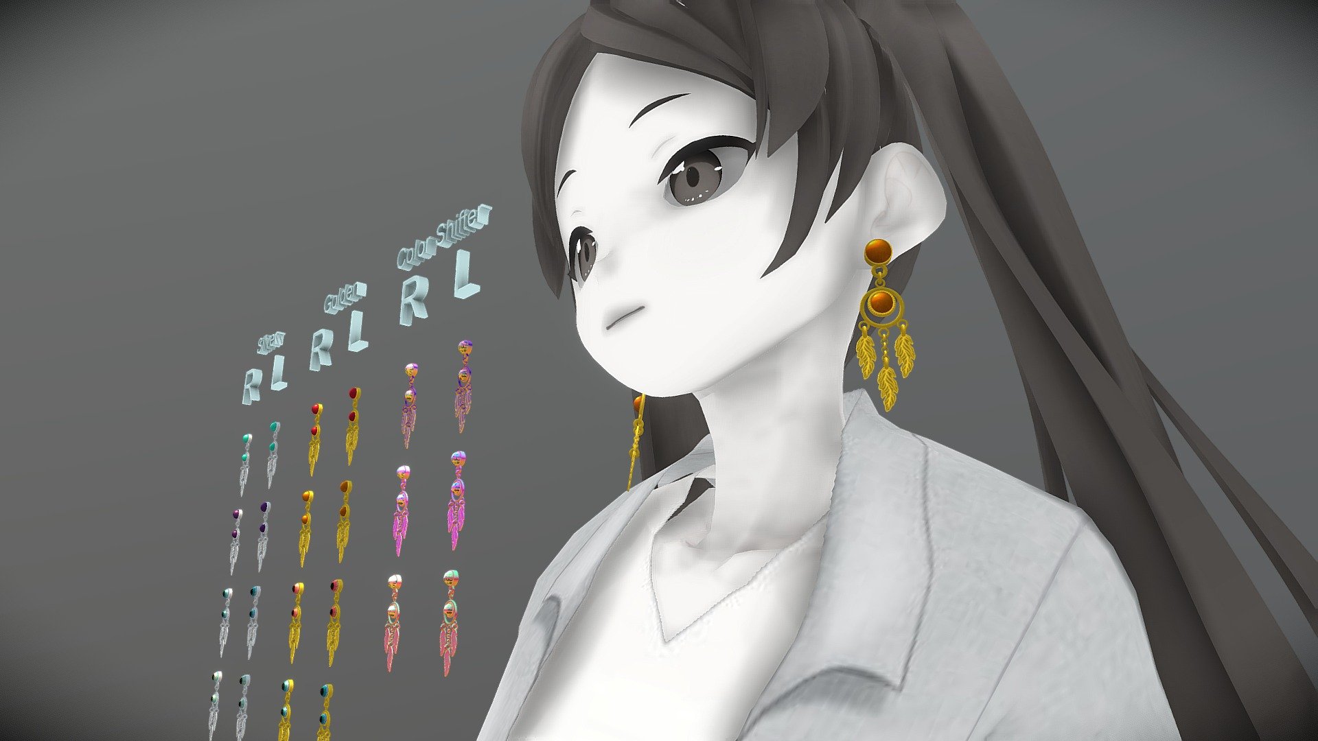 VTuber | VRChat | Stylized Earring Accessoire - Buy Royalty Free 3D ...