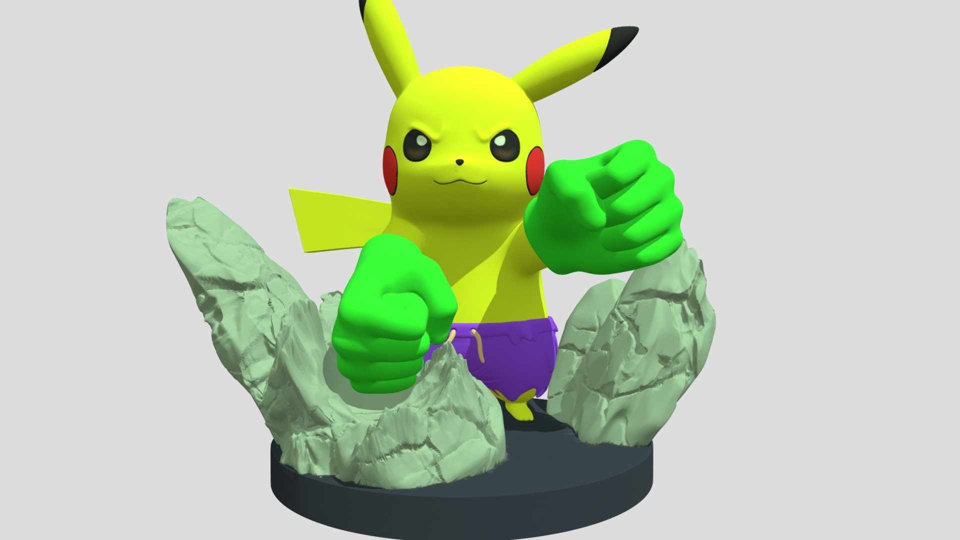 Hulk Pikachu - Download Free 3D model by CAPTAAINRO [8c7e771] - Sketchfab
