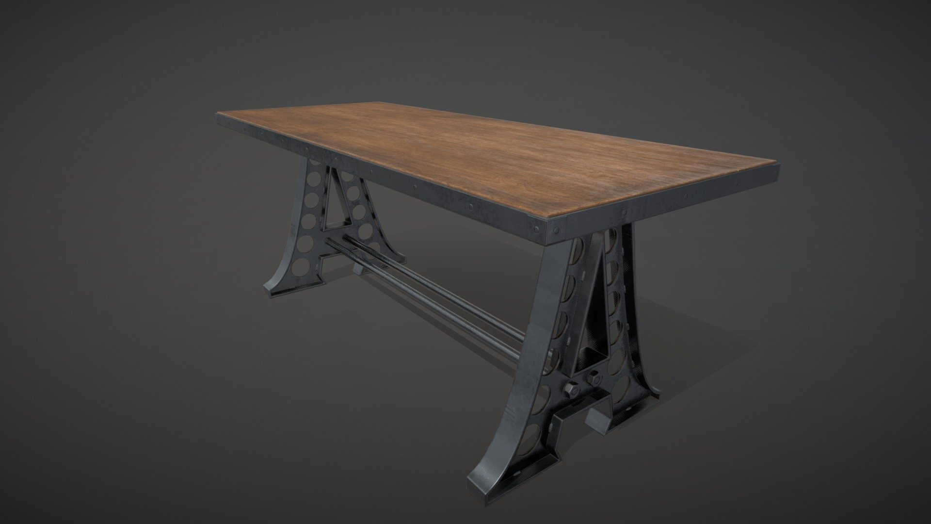 Industrial steel table - Download Free 3D model by Pavlo Kochetkov ...