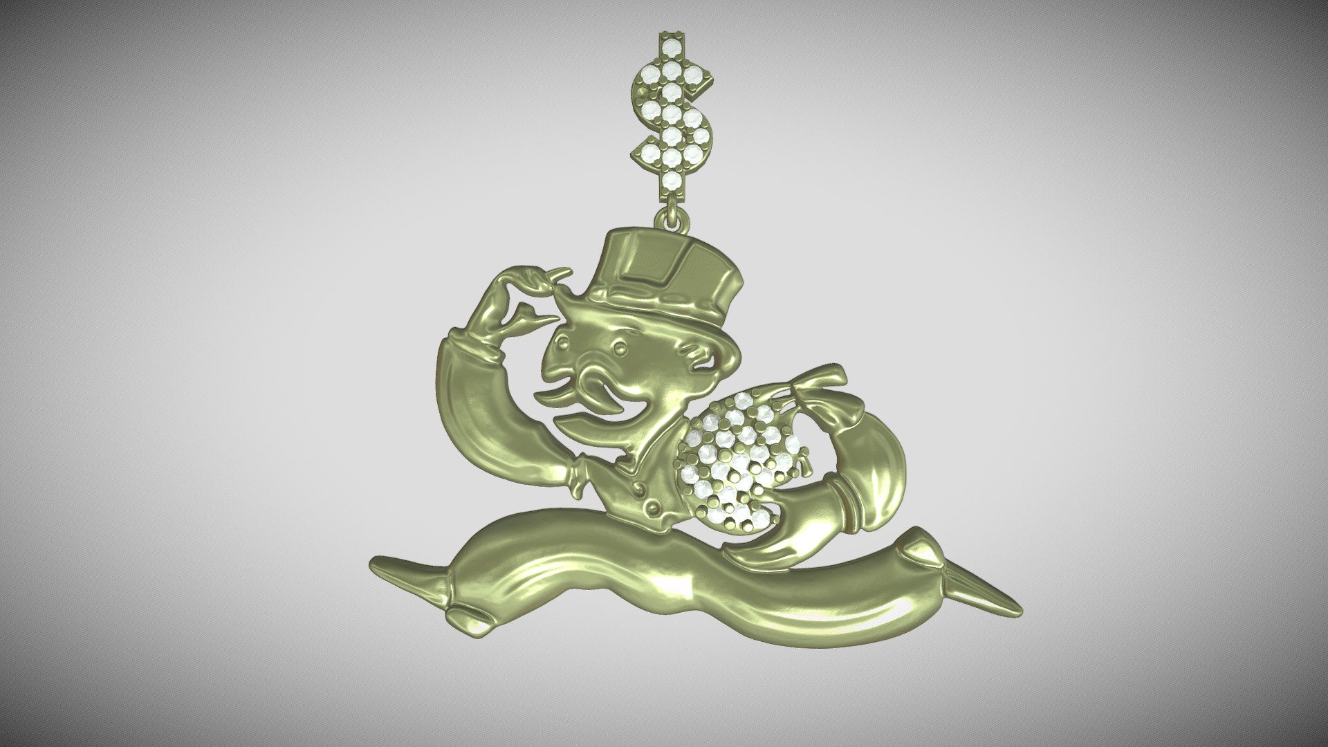 Monopoly Man Pendant - Buy Royalty Free 3D model by KDesigns [8c836b6 ...