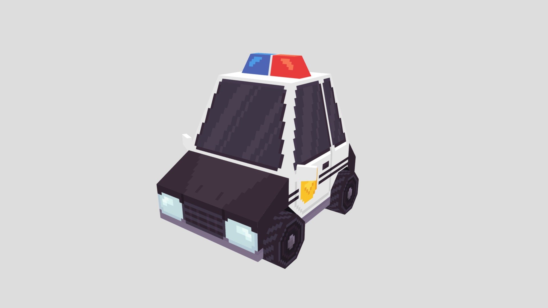 Low poly police car - 3D model by macka1080 [8c841bc] - Sketchfab