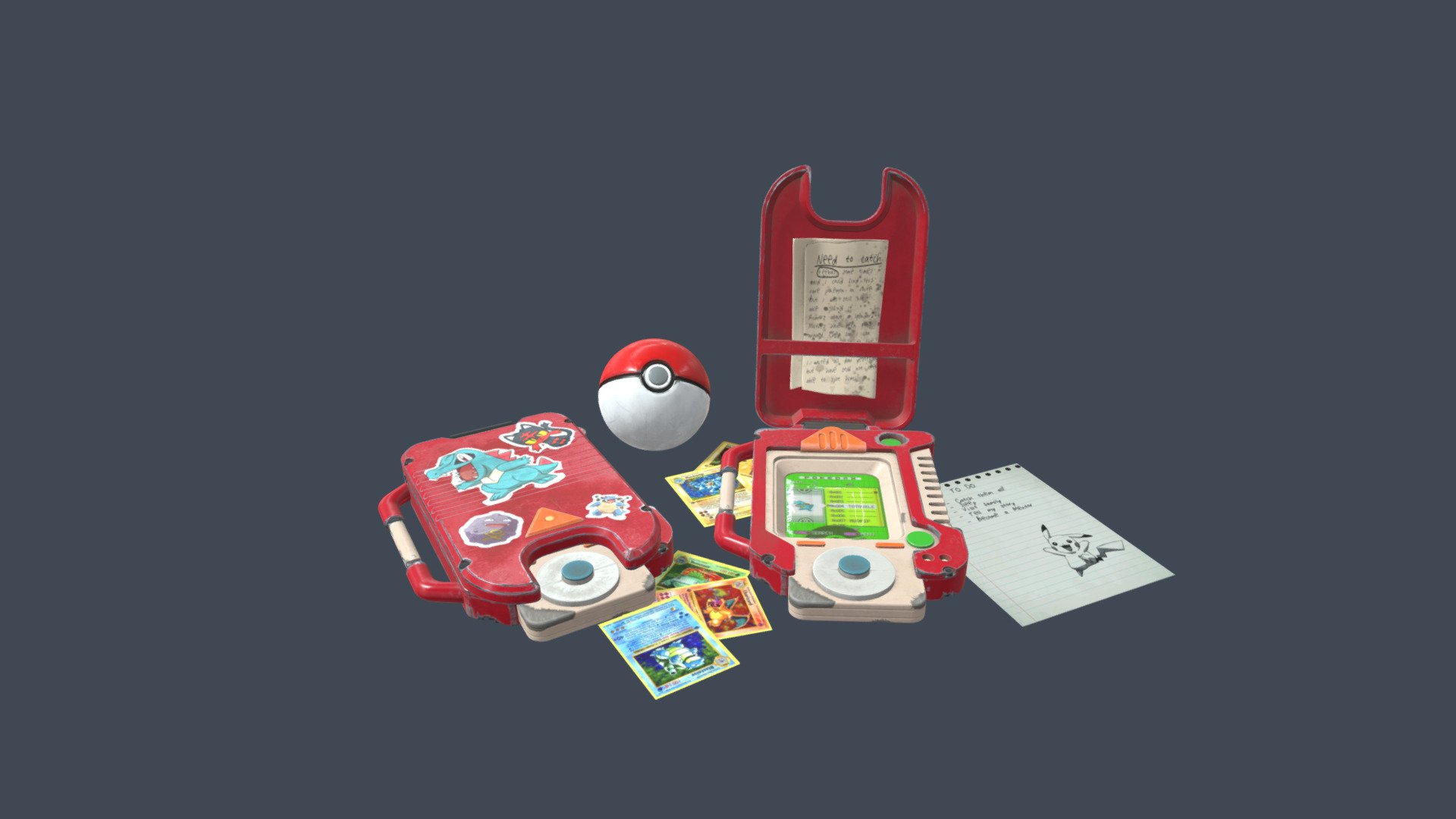 Pokedex - Download Free 3D model by Merini (@Merini456) [8c8a76d] - Sketchfab