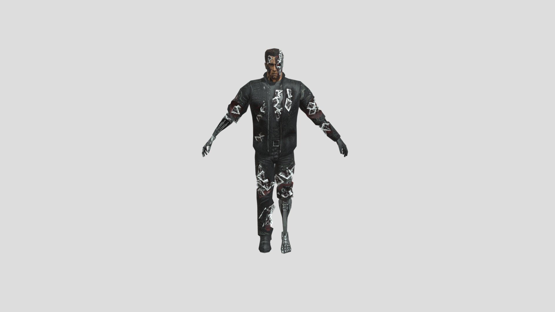 T-800 - Arnold Schwarzenegger Skin Broken (T2) - Download Free 3D model ...