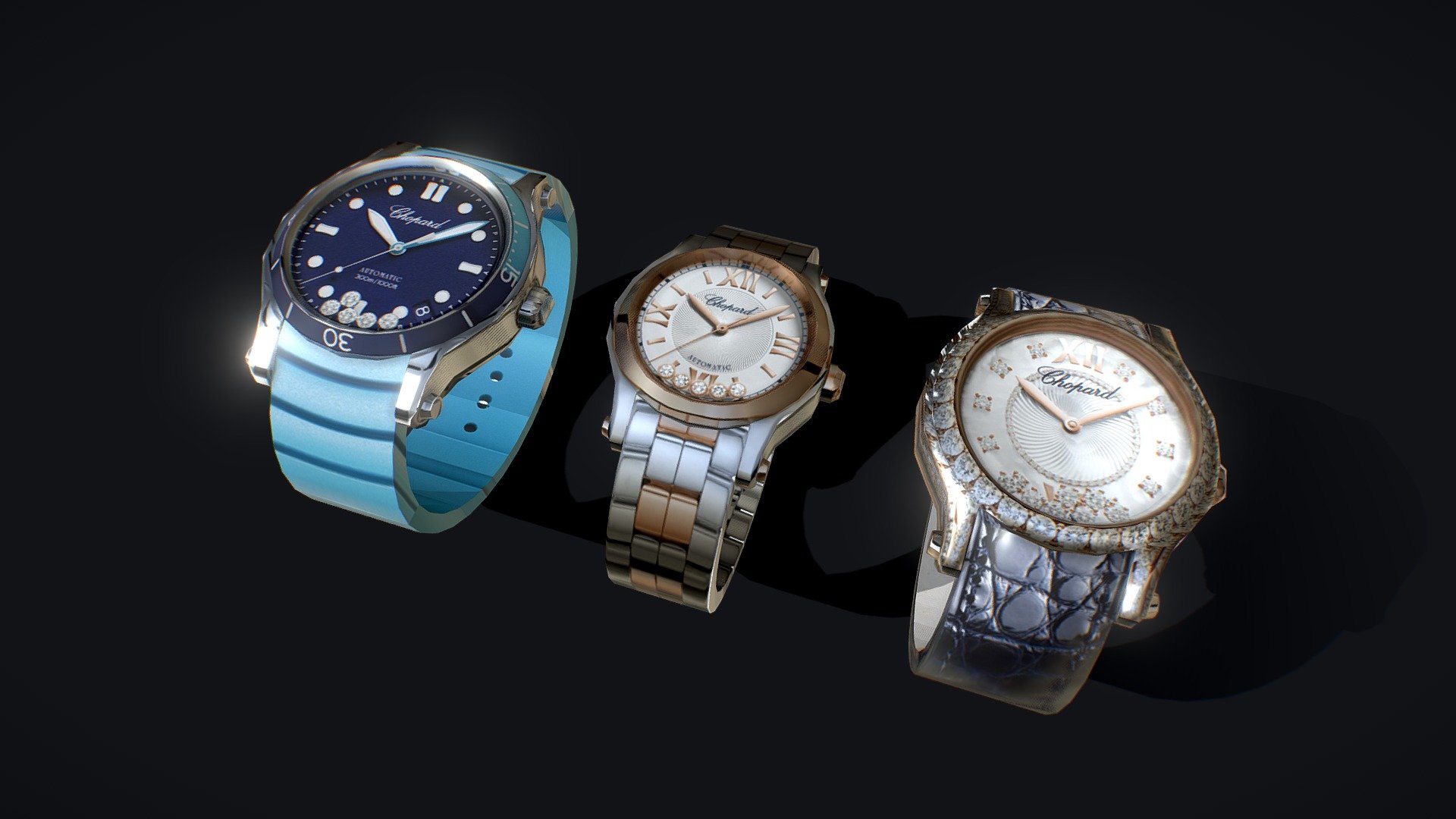 Watches Chopard - Low Poly - Free - Download Free 3D model by Alexandre ...