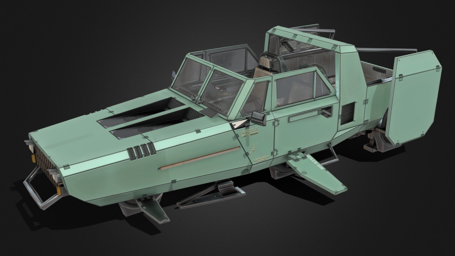 Pegasus Hover Truck - 3D model by julietdeltabravo [8c8f7a6] - Sketchfab