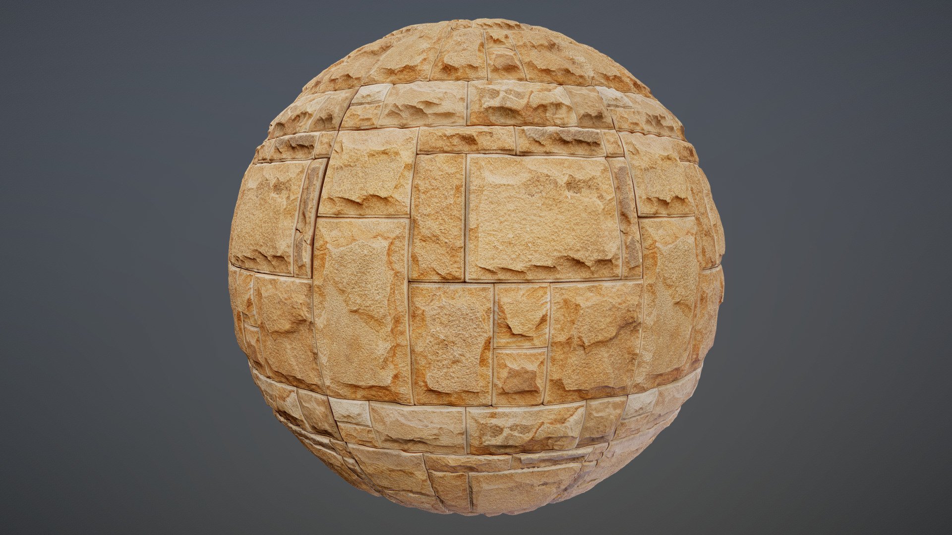 Sandstone Wall Cladding PBR Texture - Buy Royalty Free 3D model by ...