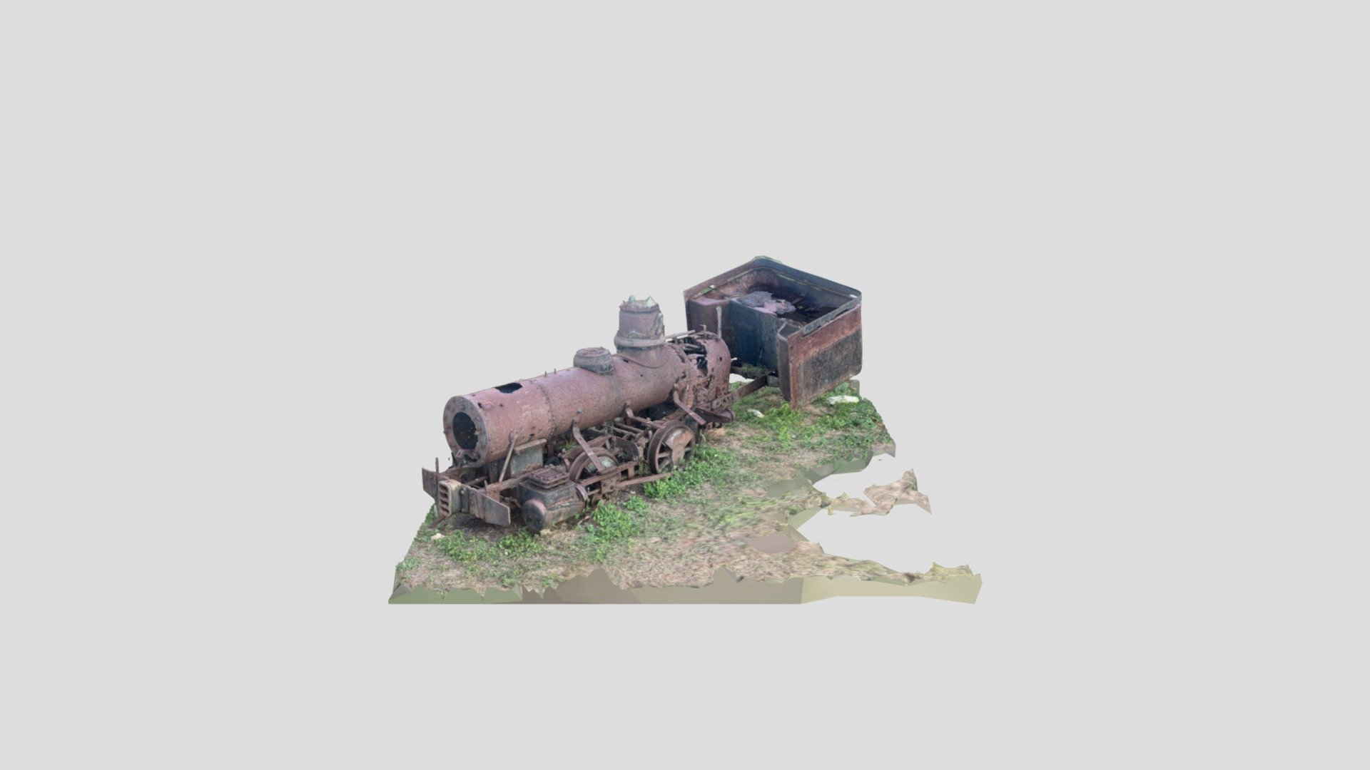 Rusted Train In Vieques - 3D model by caveman069 [8c9248a] - Sketchfab