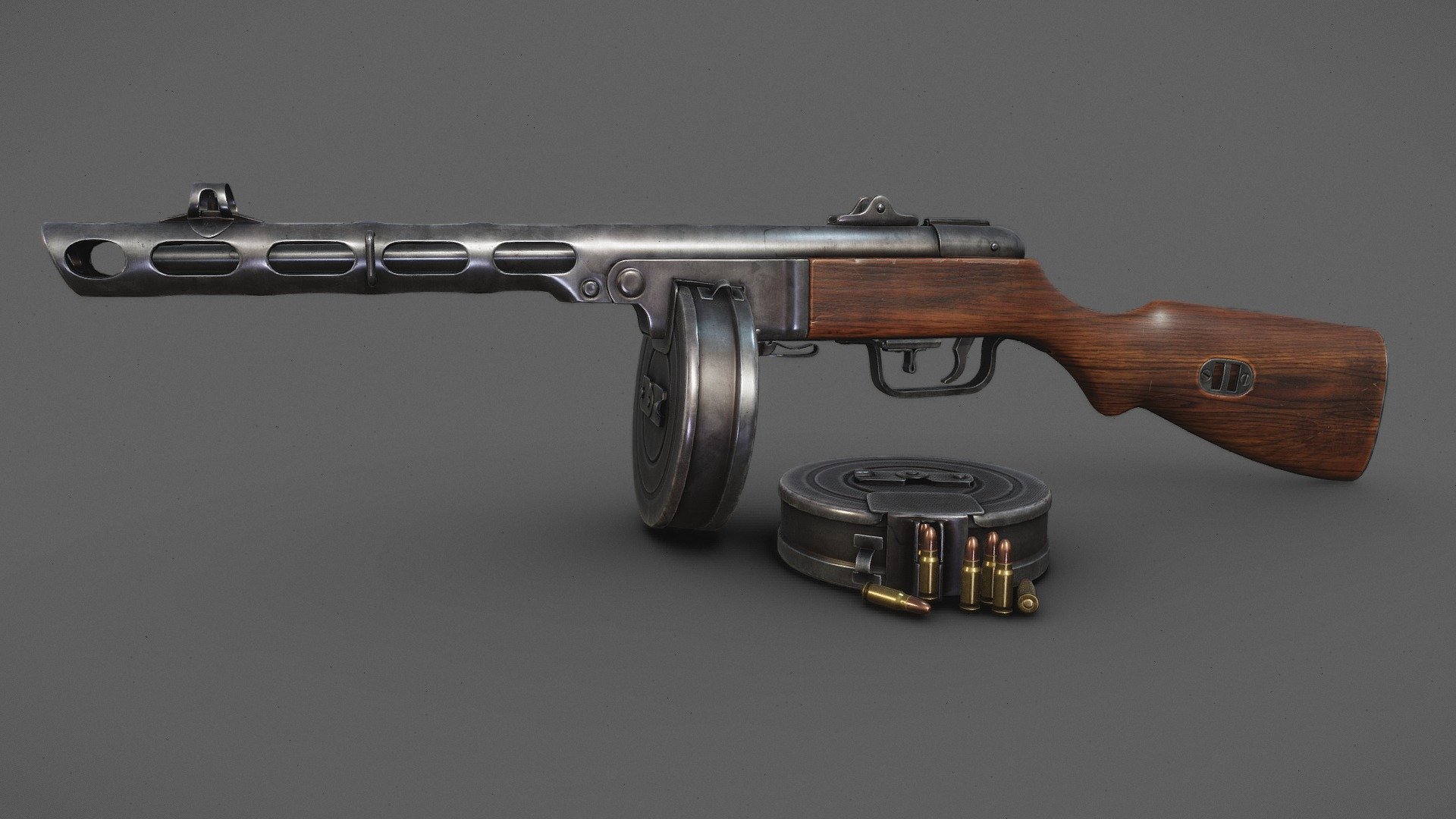 PPSh-41 - 3D model by Simplix [8c9b6bb] - Sketchfab