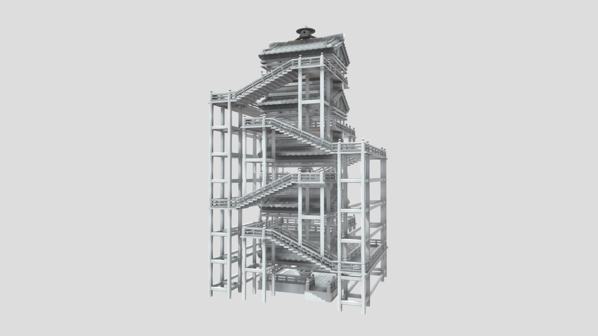 Shinto - Japanese Watchtower - Download Free 3D model by sin_nass ...