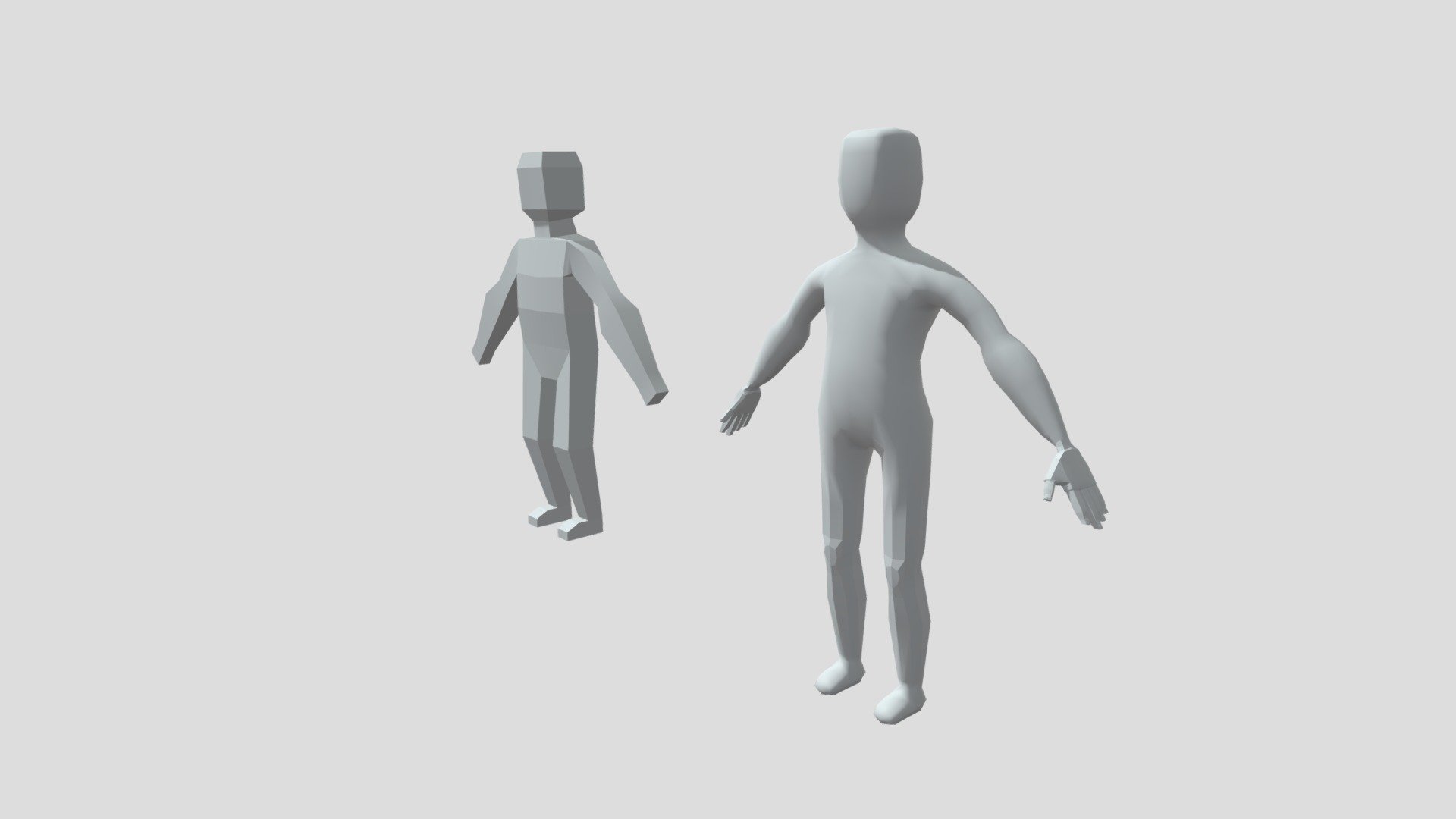 low poly humanoid model - 3D model by sarobur [8c9de40] - Sketchfab
