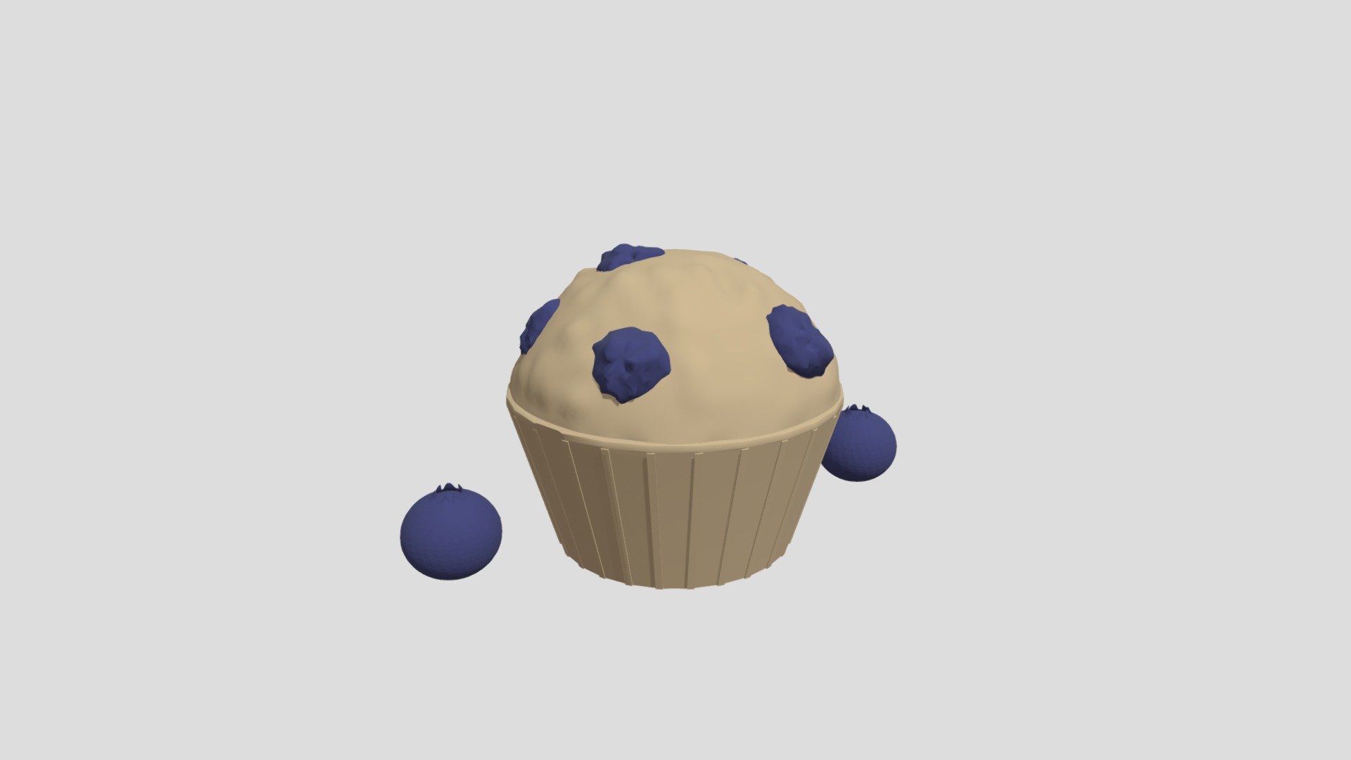 Blueberry muffin from Poly by Google - 3D model by IronEqual (@ie-niels ...