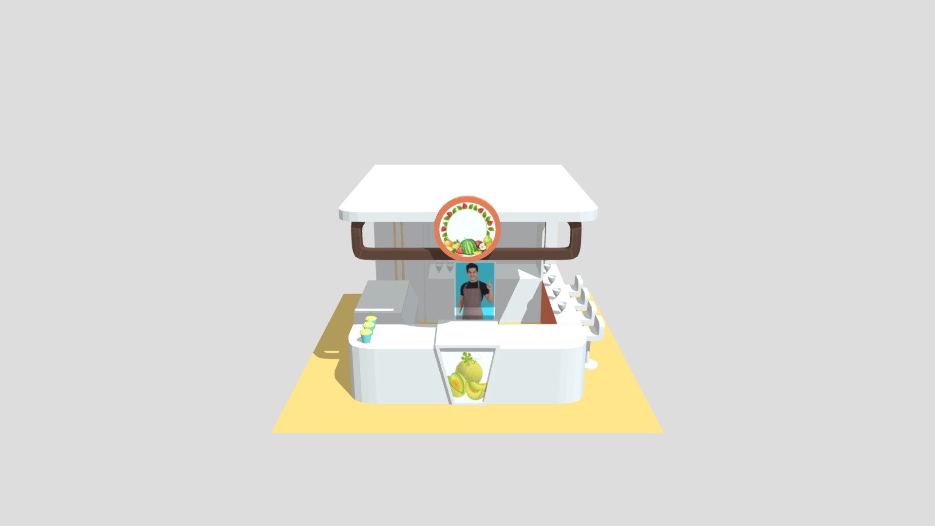 Junaidi Abdilla Desain Booth Melon - 3D model by abdil.fj [8ca1915] - Sketchfab