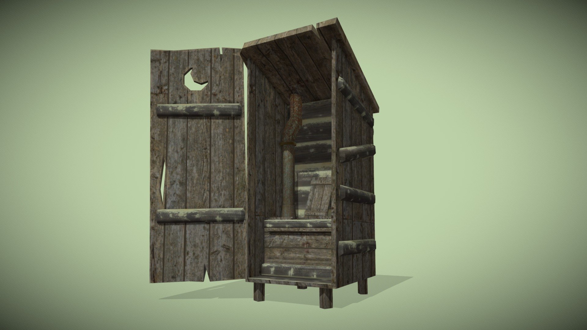 Wood Toilet Cabin - Download Free 3D model by Giallovero [8ca7635 ...