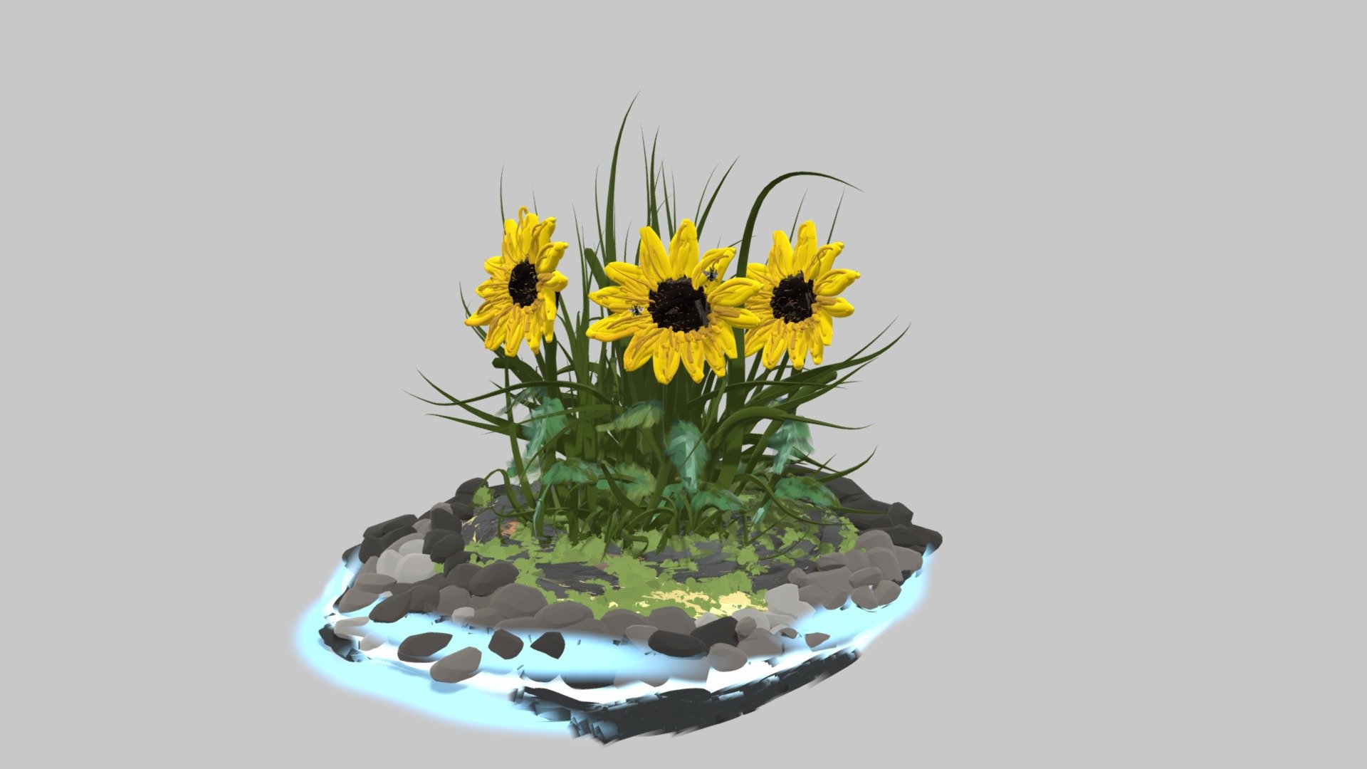Sunflowers - Buy Royalty Free 3D model by Amreena (@amreenasarwat ...