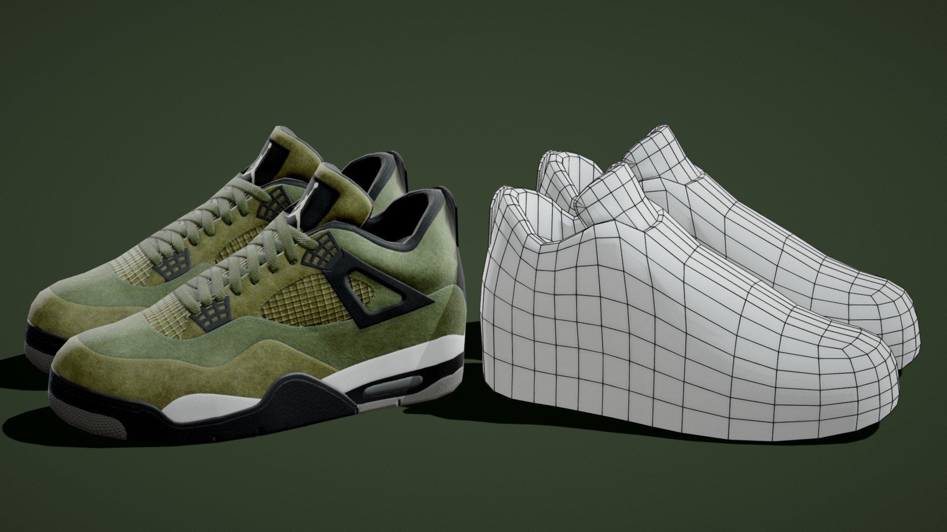 Air Jordan 4 Lowpoly - 02 - Buy Royalty Free 3D model by 5th Dimension ...