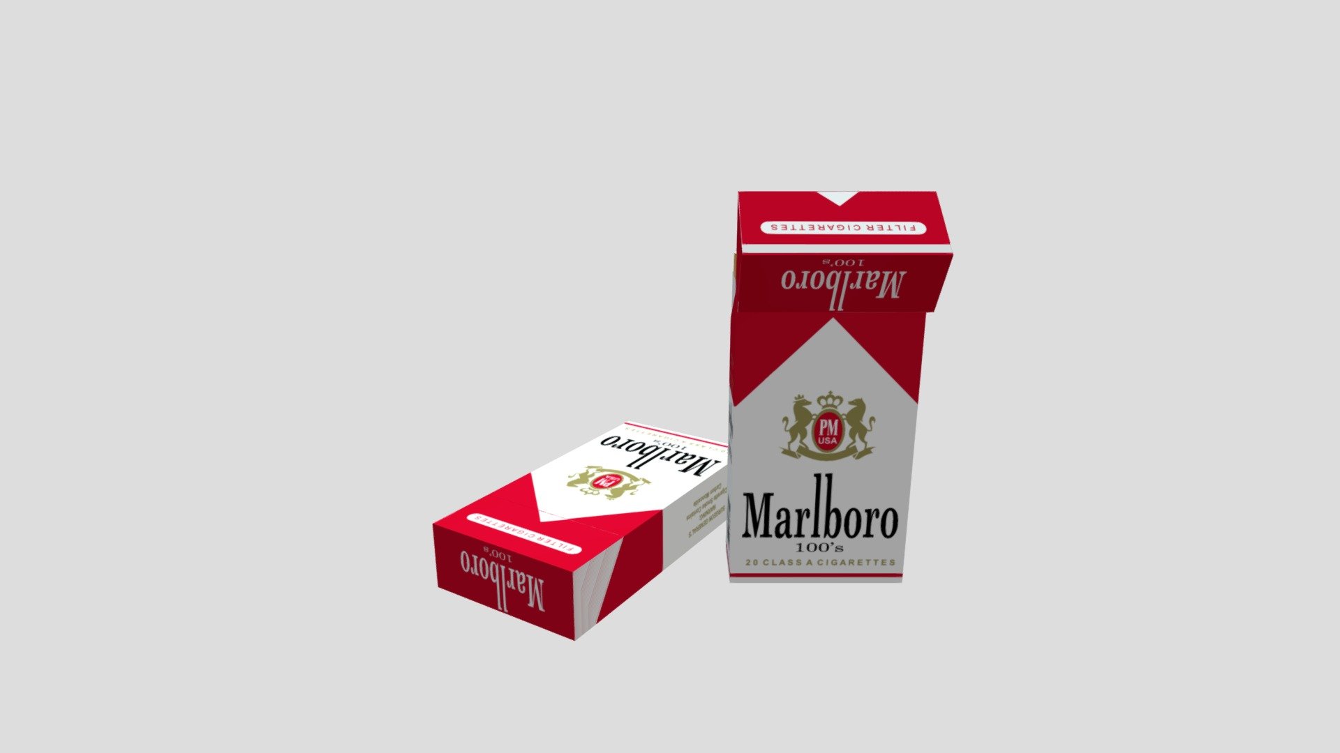 Marlboro 100's - 3D model by Ryan Mendenhall (@rcmendenhall) [8cb1ce4 ...
