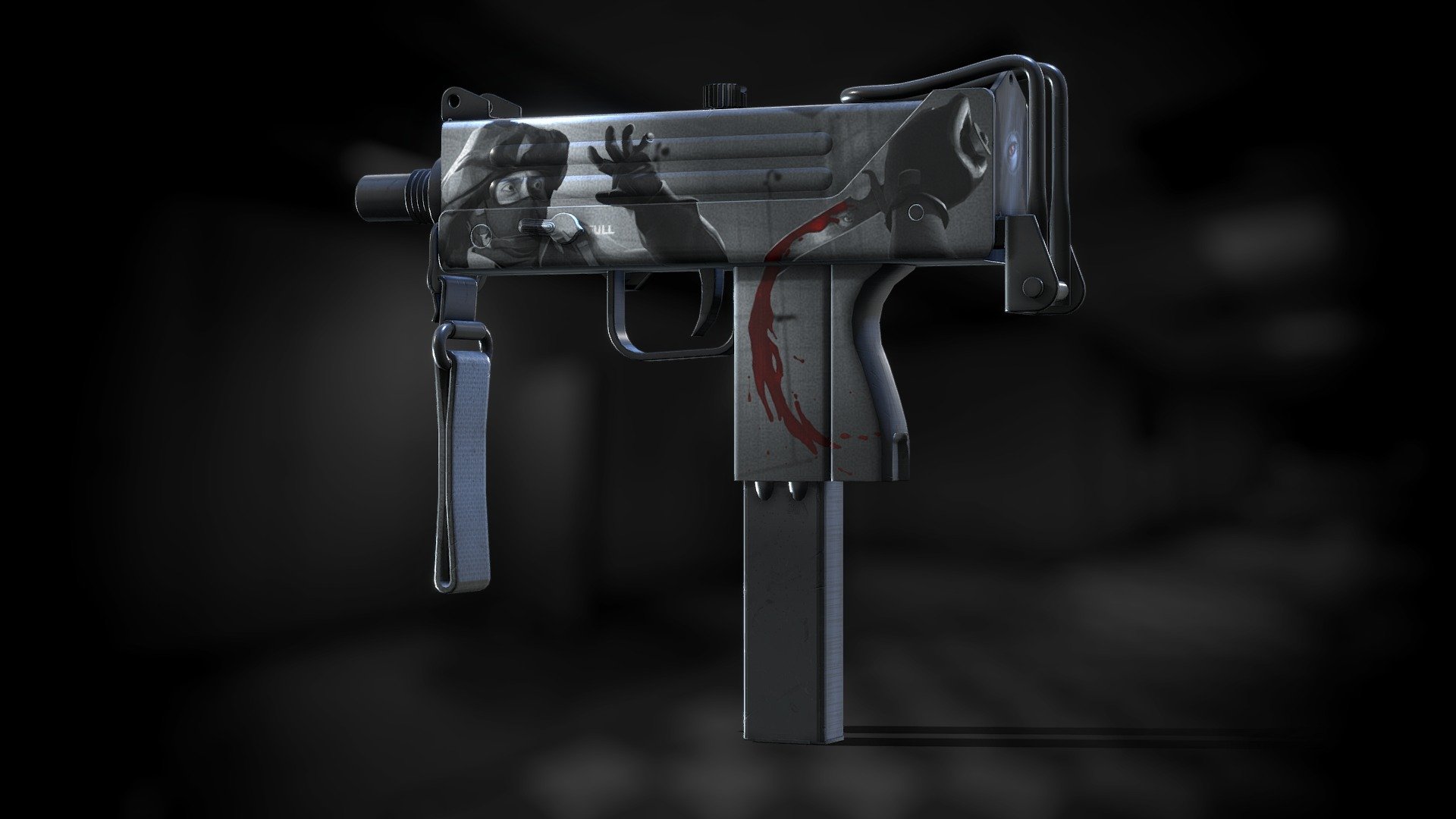 Mac-10 | Slasher (Red Version) - 3D model by Liam Moffitt (@divadan) [8cb221d] - Sketchfab