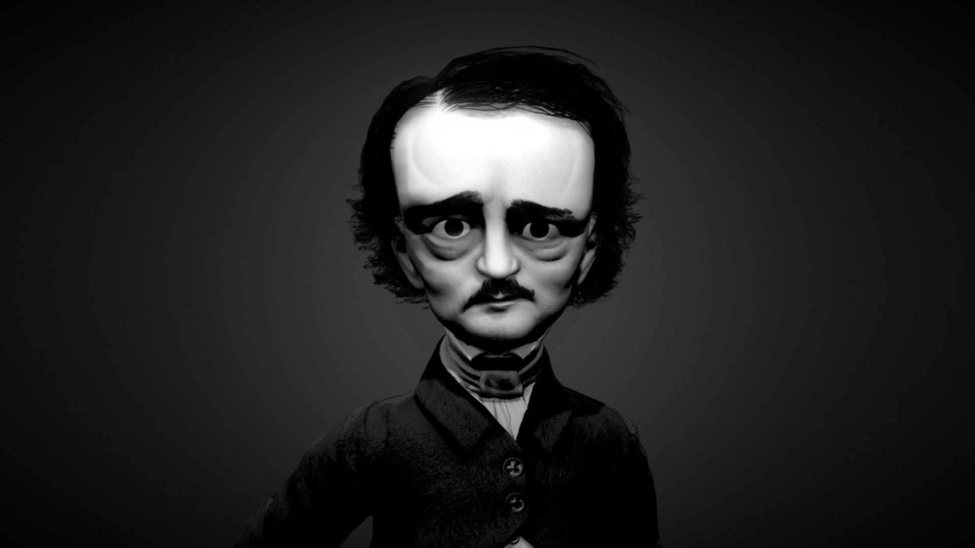 Edgar Allan Poe - 3D model by Leopoldo Rojas (@HushDamacy) [8cb55f3 ...
