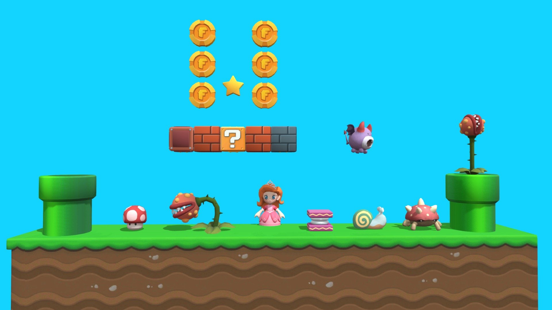 Low Poly Platformer Pack - Buy Royalty Free 3D model by NextLevelModels ...