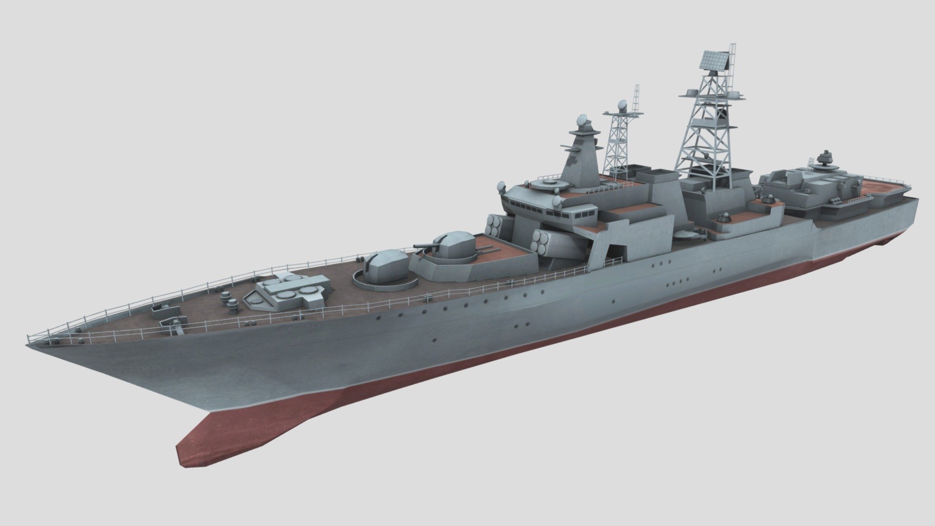 UDALOY-1 DESTROYER SHIP - Download Free 3D model by Muhamad Mirza ...