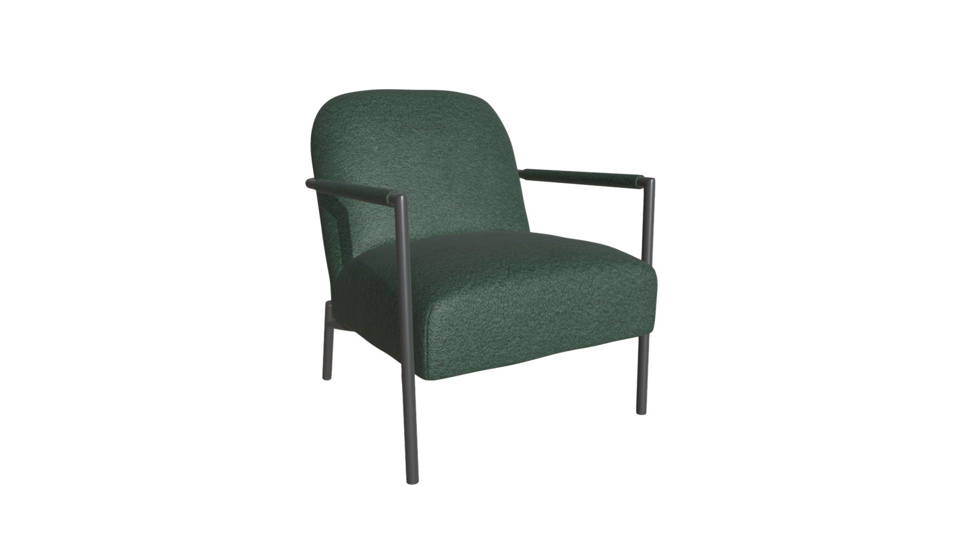 Chicago Accent Chair Dark Green - 109519 - Buy Royalty Free 3D model by ...