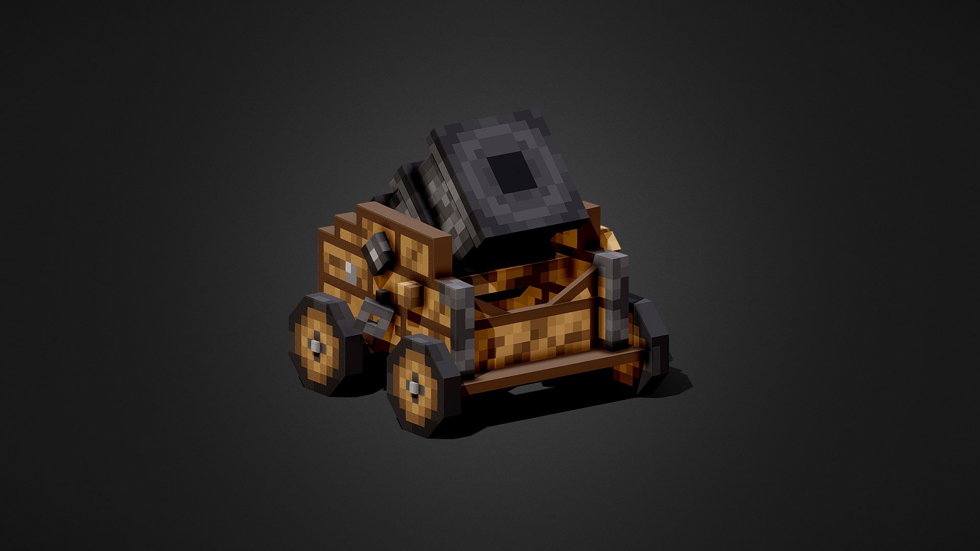 Low-Poly pixel Mortar (Minecraft) - 3D model by Sea Of Pixel (@SEAOFPIXEL) [8cb752b] - Sketchfab