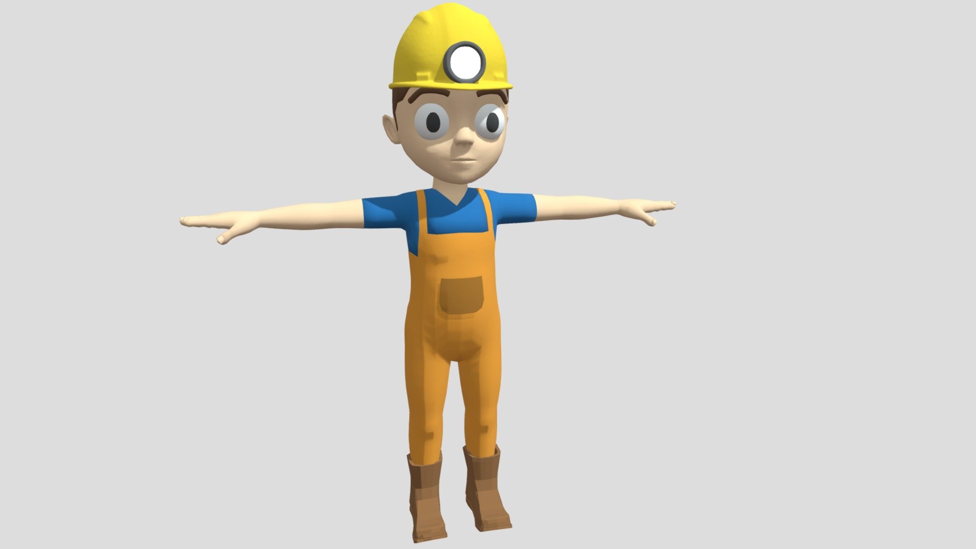 Miner Character Unrigged - 3D model by oconop23 [8cb9b36] - Sketchfab