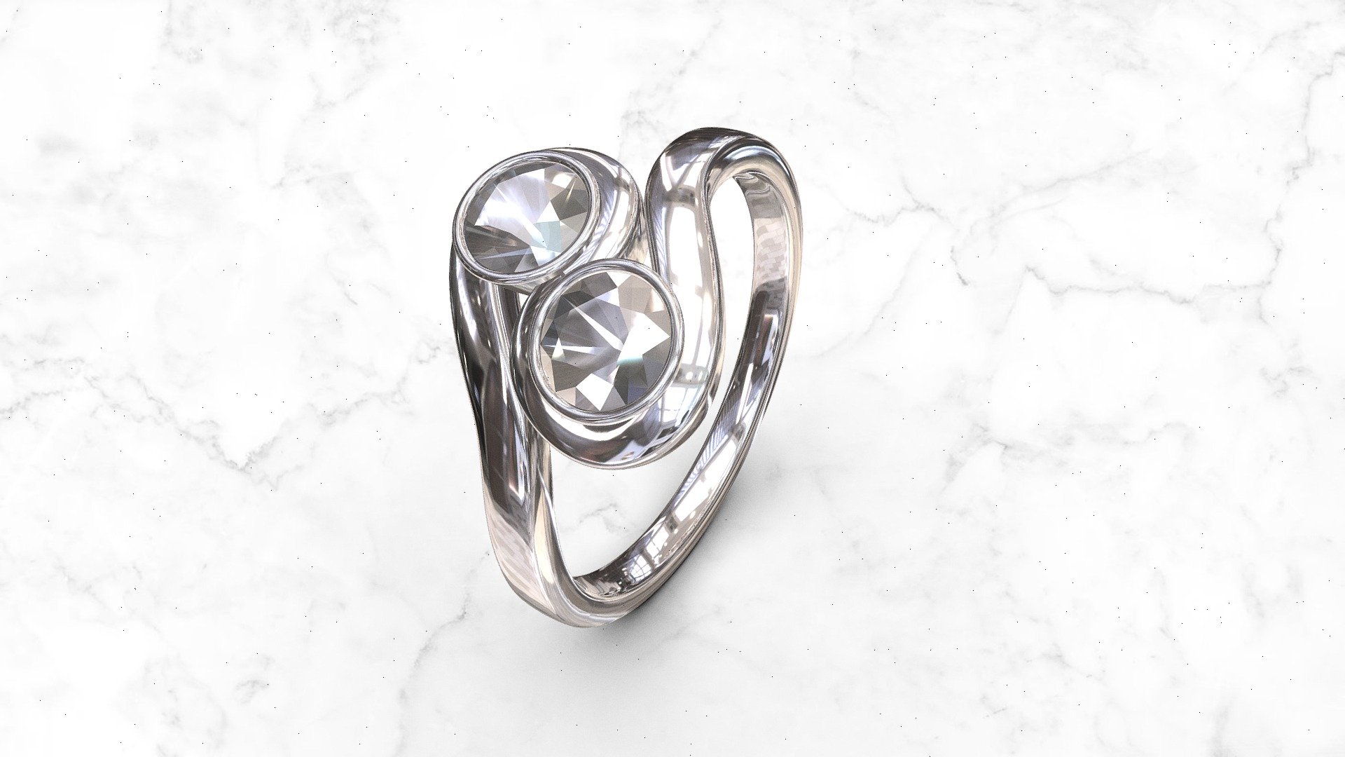 "The Hug" Diamonds Ring - 3D model by Luis Rocha (@TherochaDesigner ...