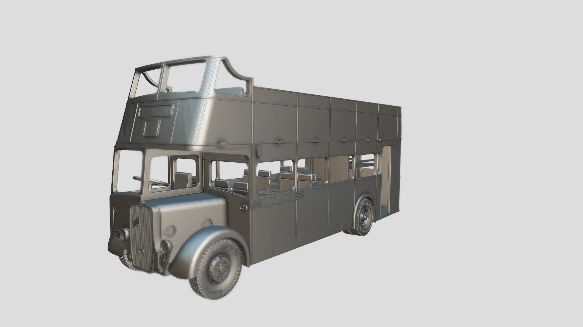 1953 Bristol KSW 5G ECW Open Top WNO 481 - 3D model by 1972wingstourbus ...
