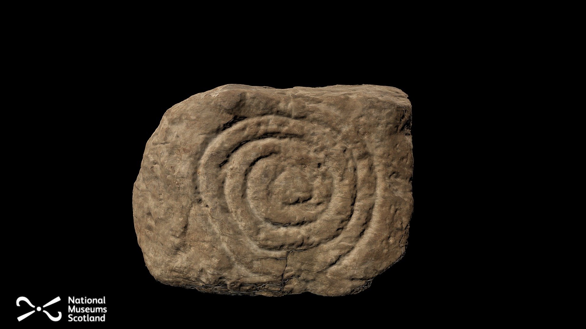 Neolithic pecked spiral, Redland, Orkney - 3D model by National Museums ...
