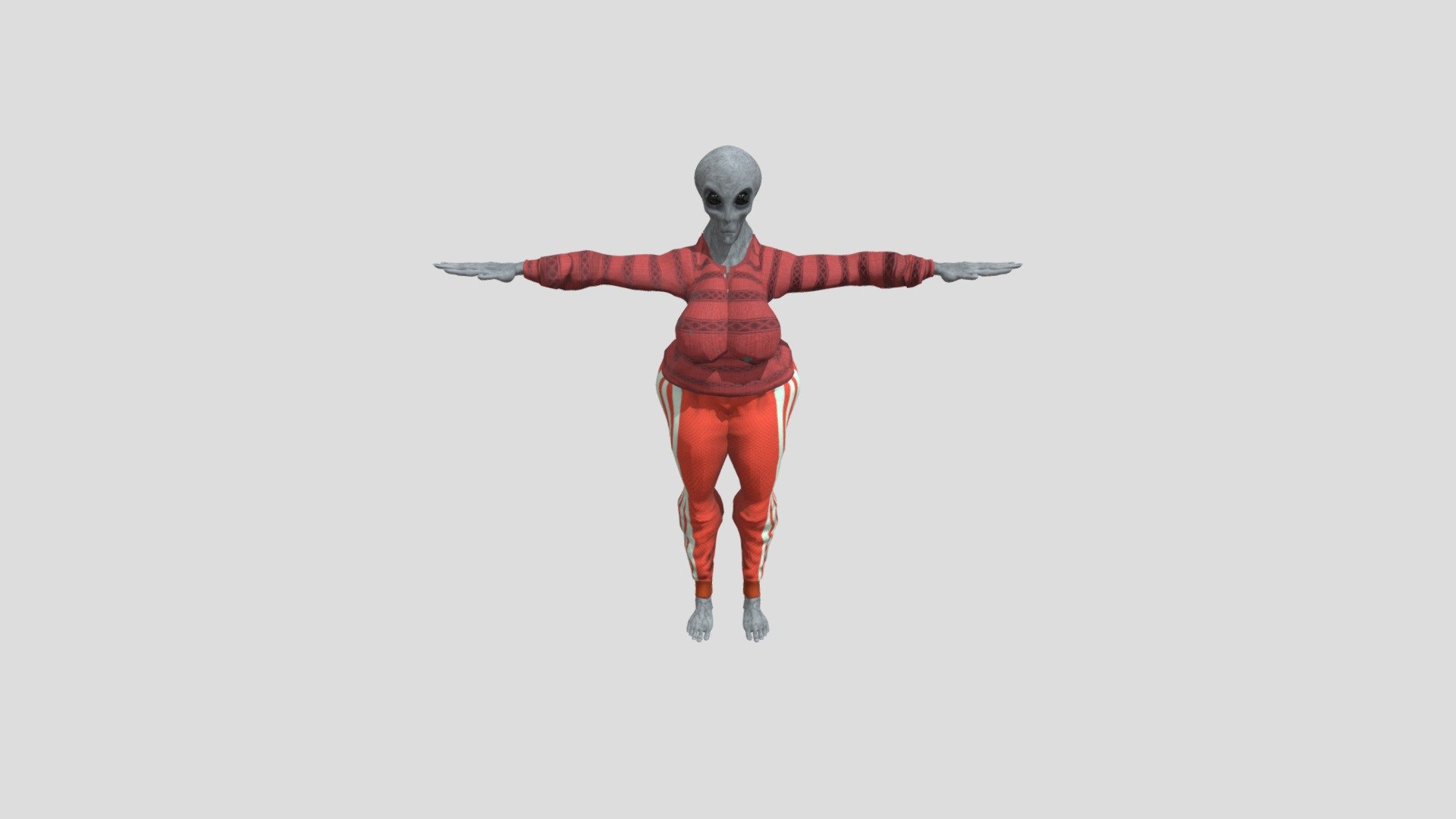 Commission Chamoy20's Thicc Grey Alien 1 v1 clot - Download Free 3D ...