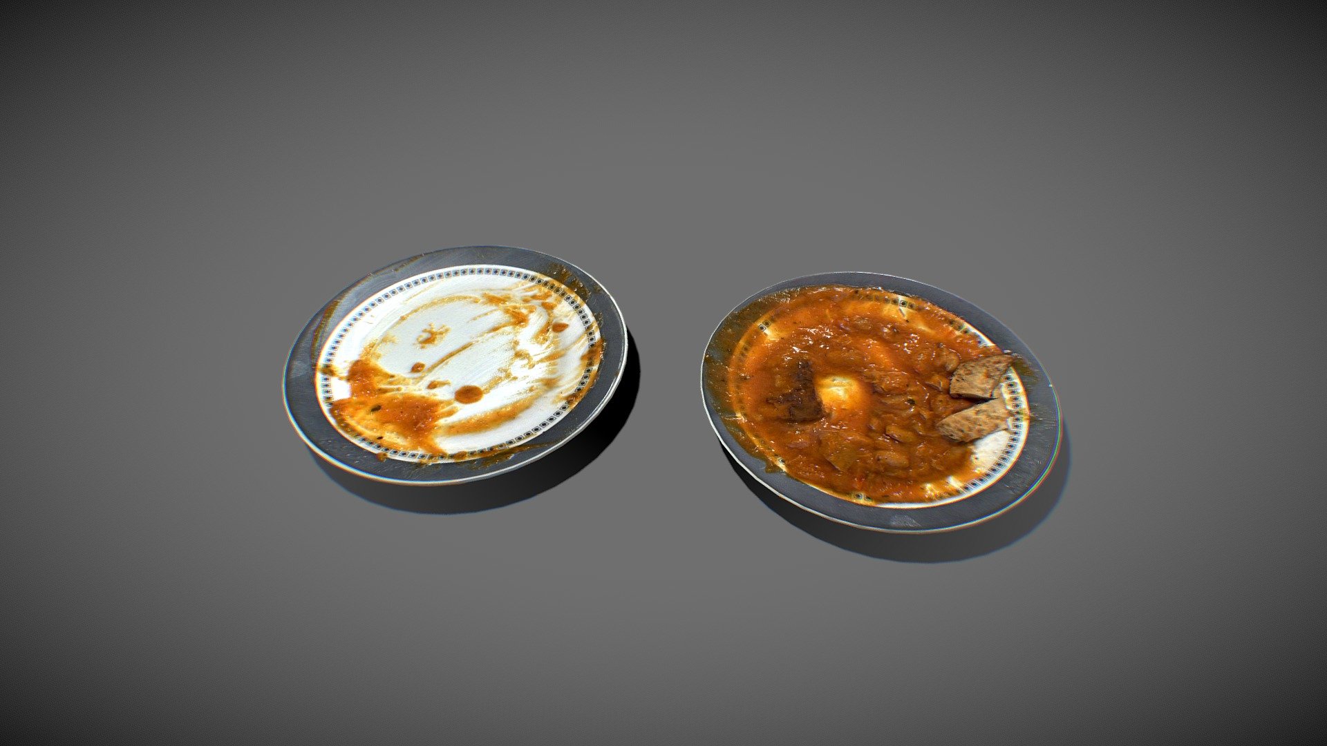 Messy Plates - Buy Royalty Free 3D model by Salex [8cc6b70] - Sketchfab ...
