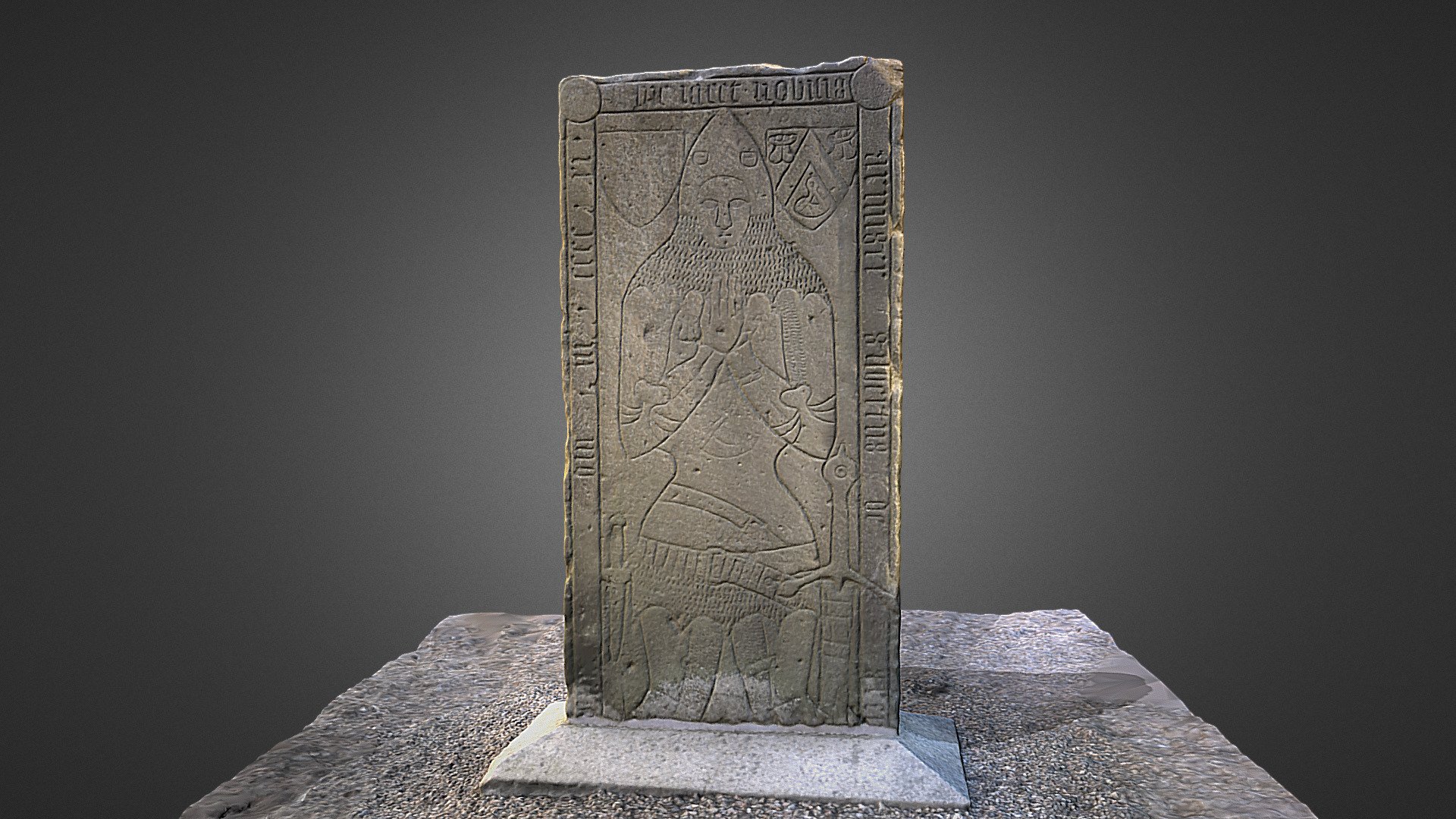 1411 gravestone, Kinkell, Aberdeenshire - Download Free 3D model by ...