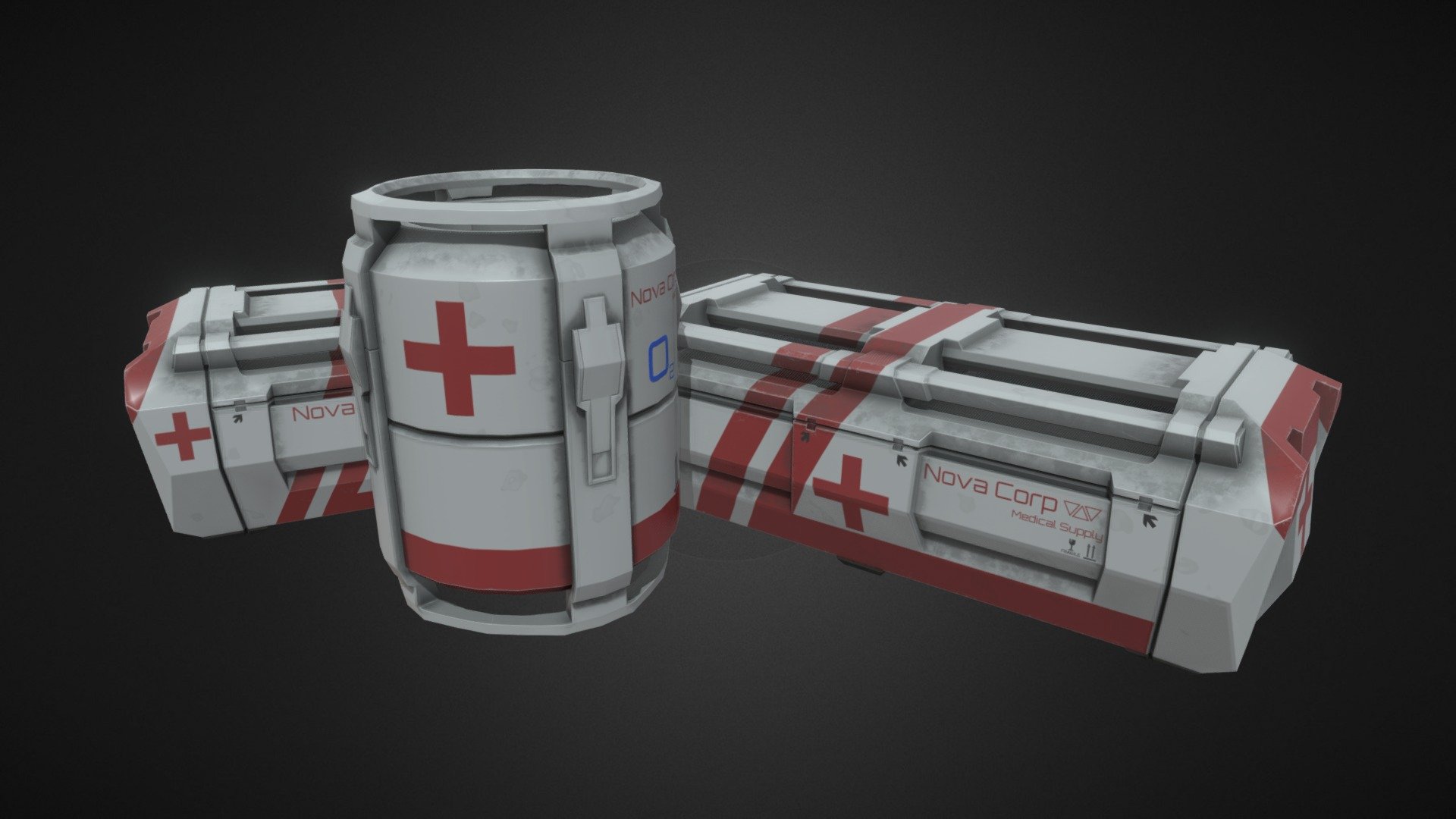 Sci-Fi Medical Crates - 3D model by Simplix [8cca2ca] - Sketchfab