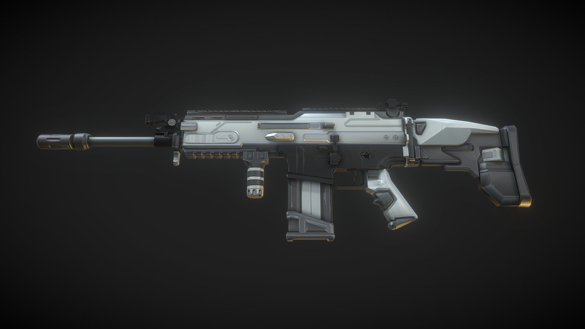 Battle Rifle #1 - Buy Royalty Free 3D model by Luke Huie (@luke.huie ...