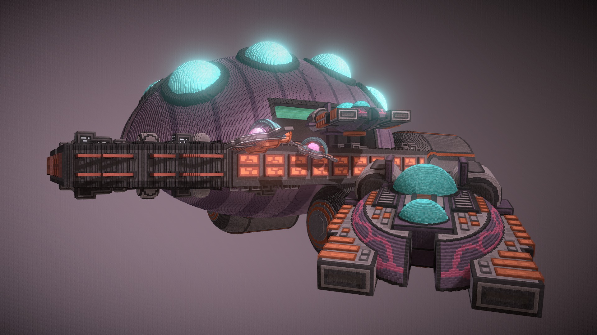 Voxel Alien Ships - 3D model by jacobnaylor [8cd06ae] - Sketchfab