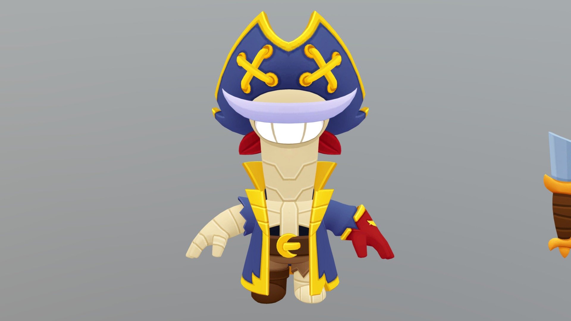 Man-O-War Doug T-Pose Brawl Stars 3d model - Download Free 3D model by ...