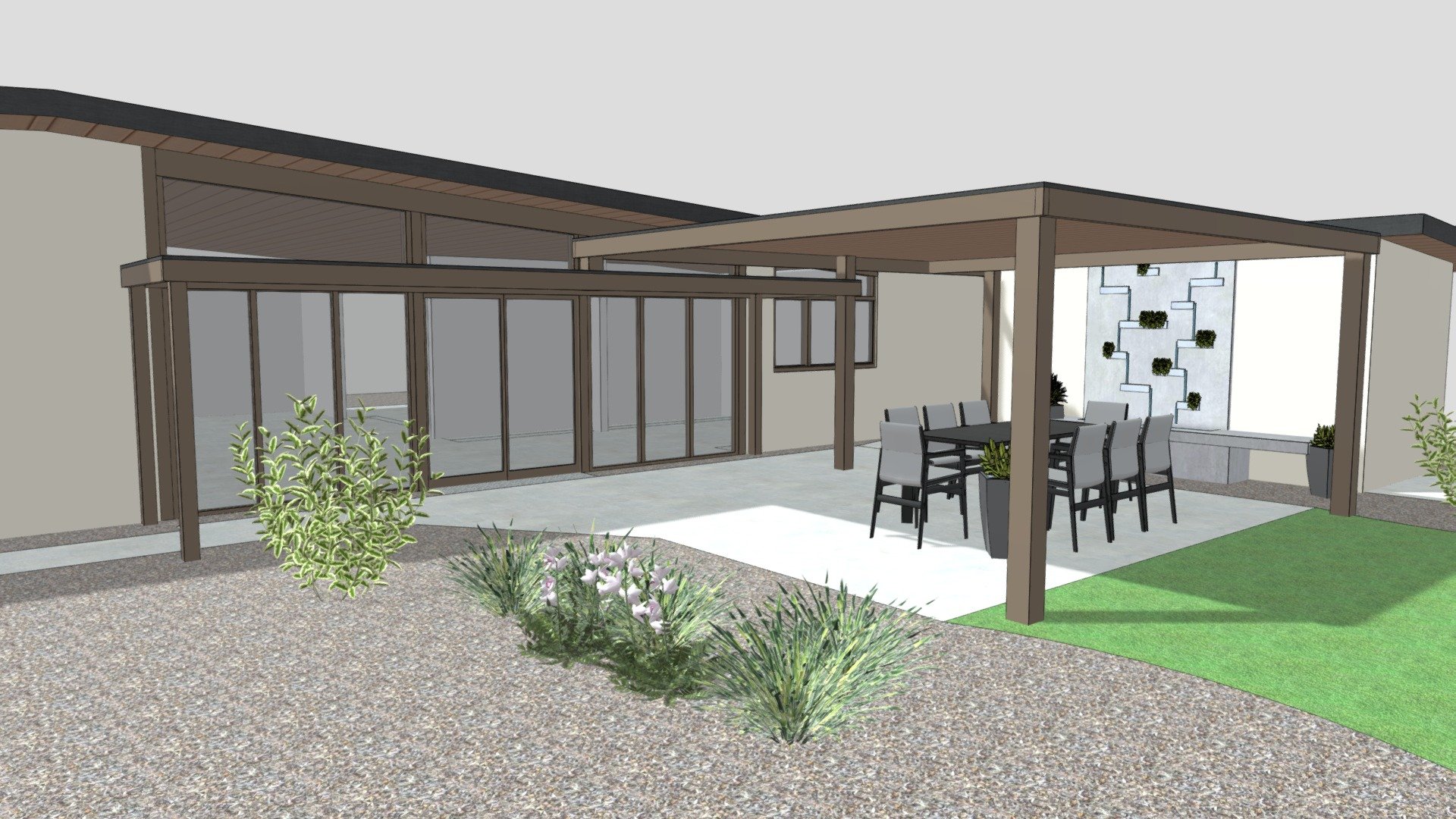 Midcentury Modern patio single posts - 3D model by Houses (@epicdb ...