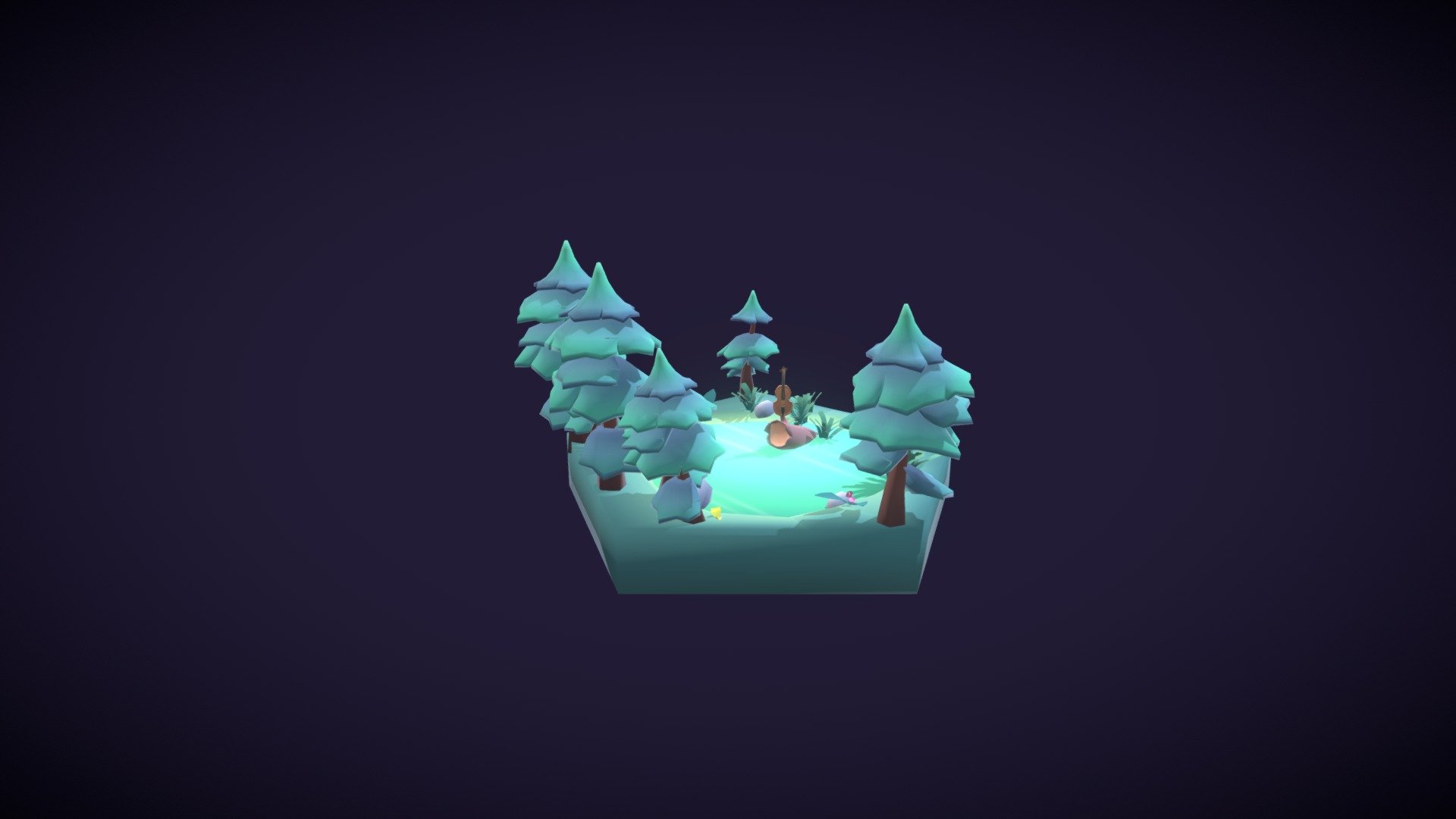 Lake Scenery - 3D model by LogOnStudio (@Pauline.Grosdidier) [8cd6f1f ...