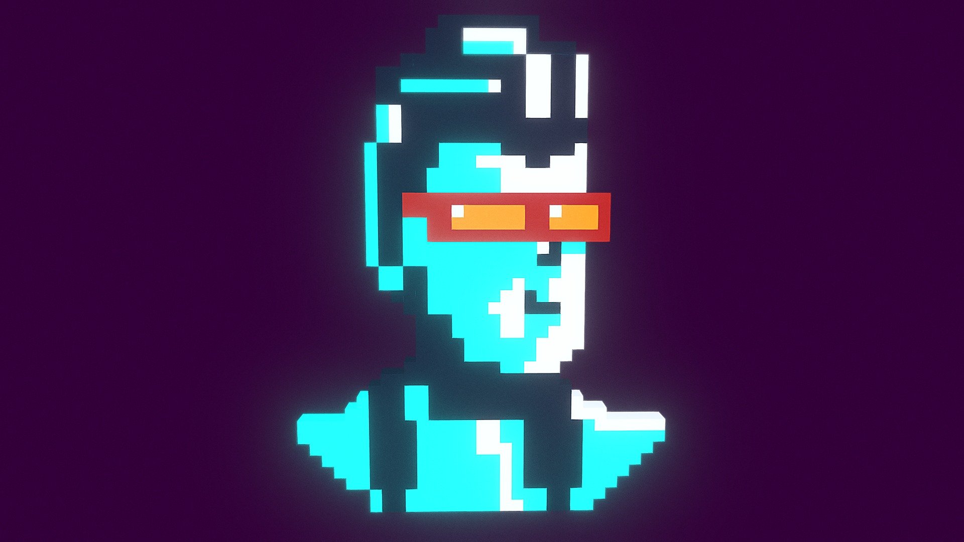 a blue pixel man - Download Free 3D model by alina_dreiman [8cd83ba ...