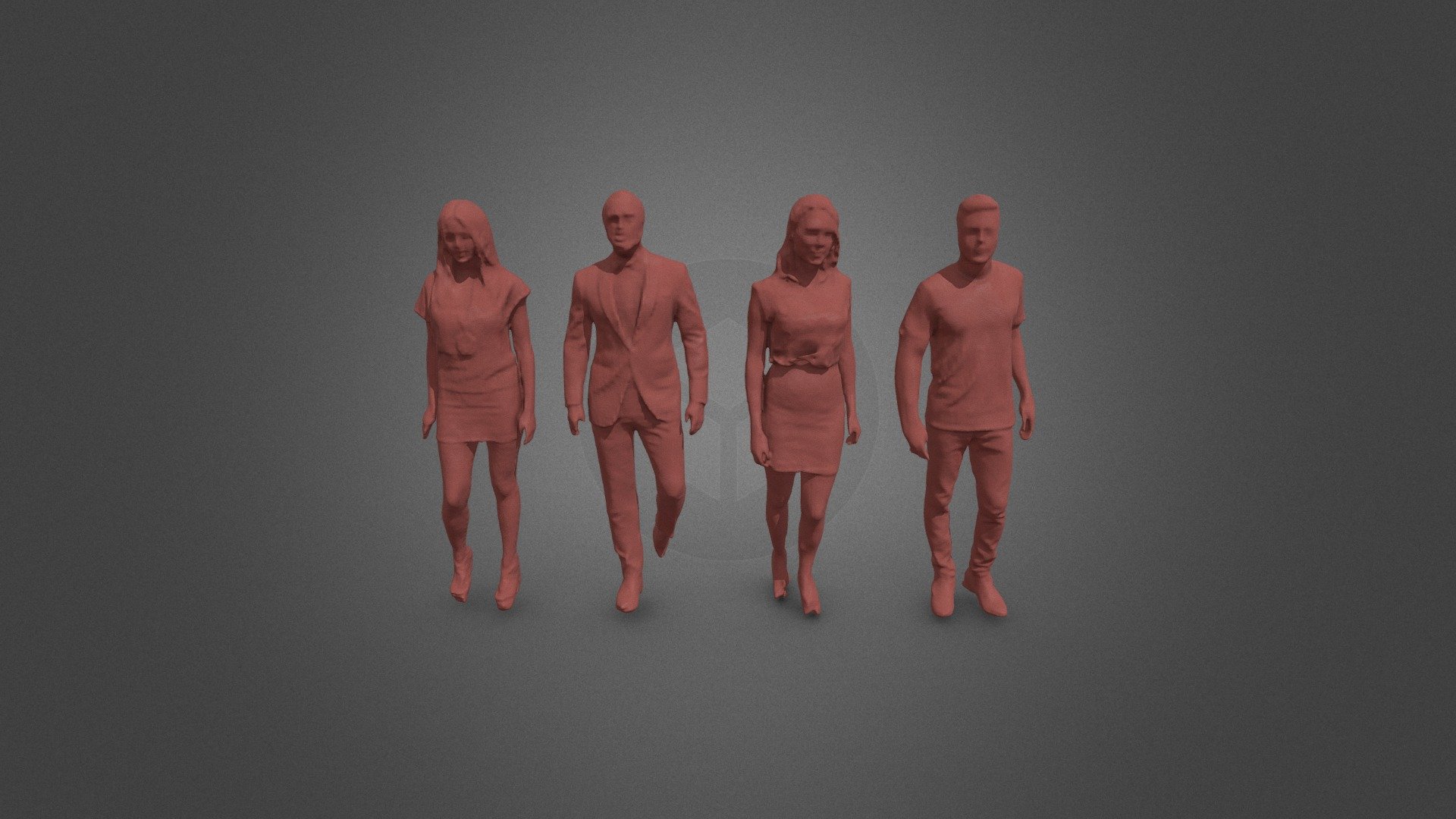 Ana, Craig, Léa and Rami using piFUHD (clay) - Download Free 3D model ...